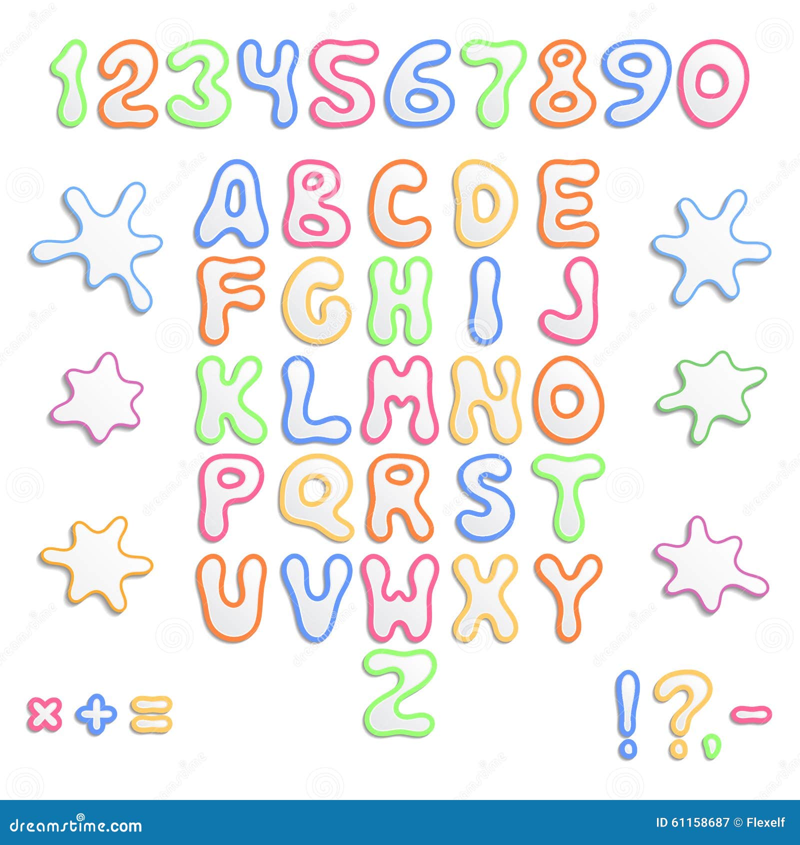 Abstract color alphabet stock vector. Illustration of decoration - 61158687