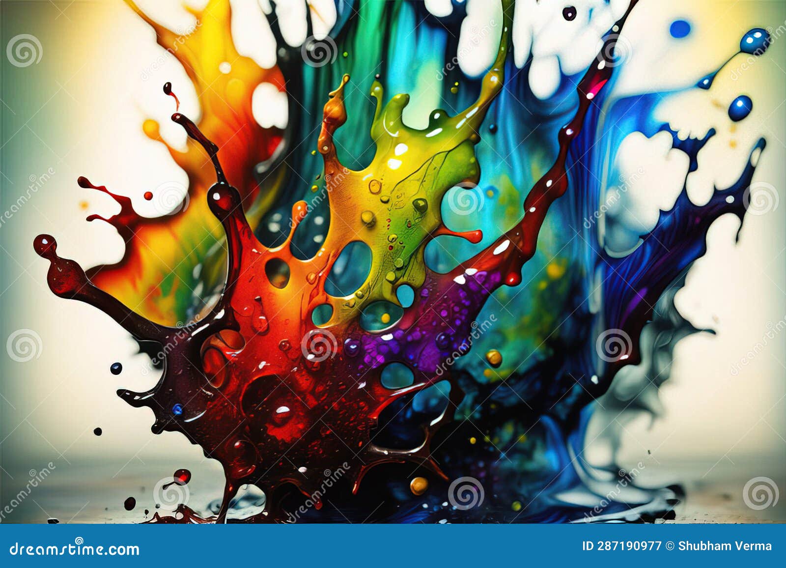Abstract Color Background with Ink Splash Stock Illustration ...