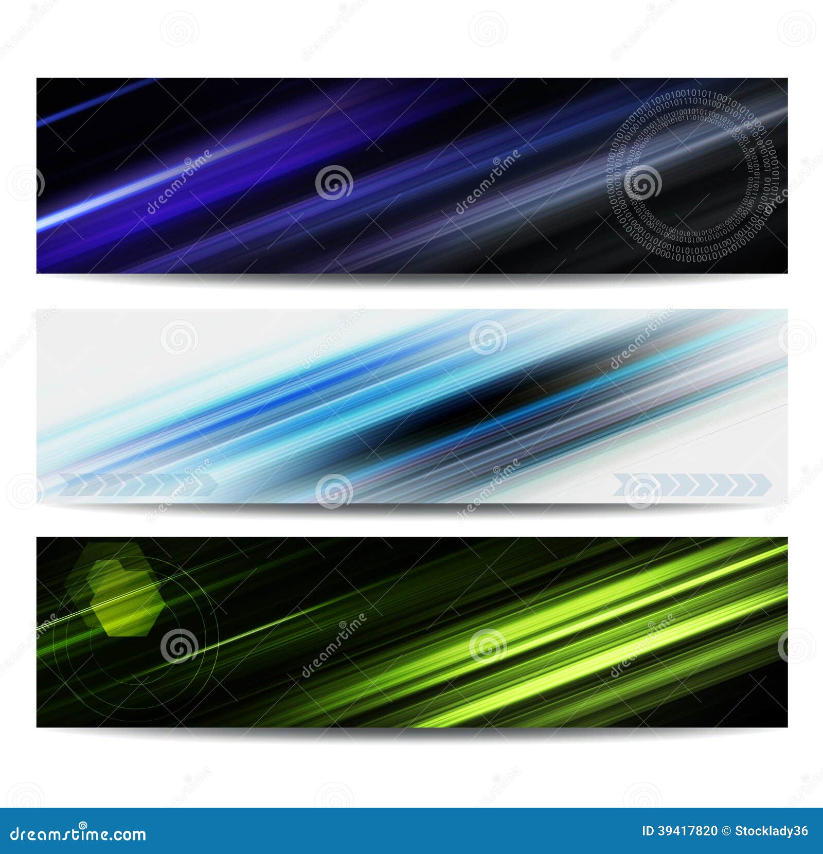 Abstract color banner set stock illustration. Illustration of ...