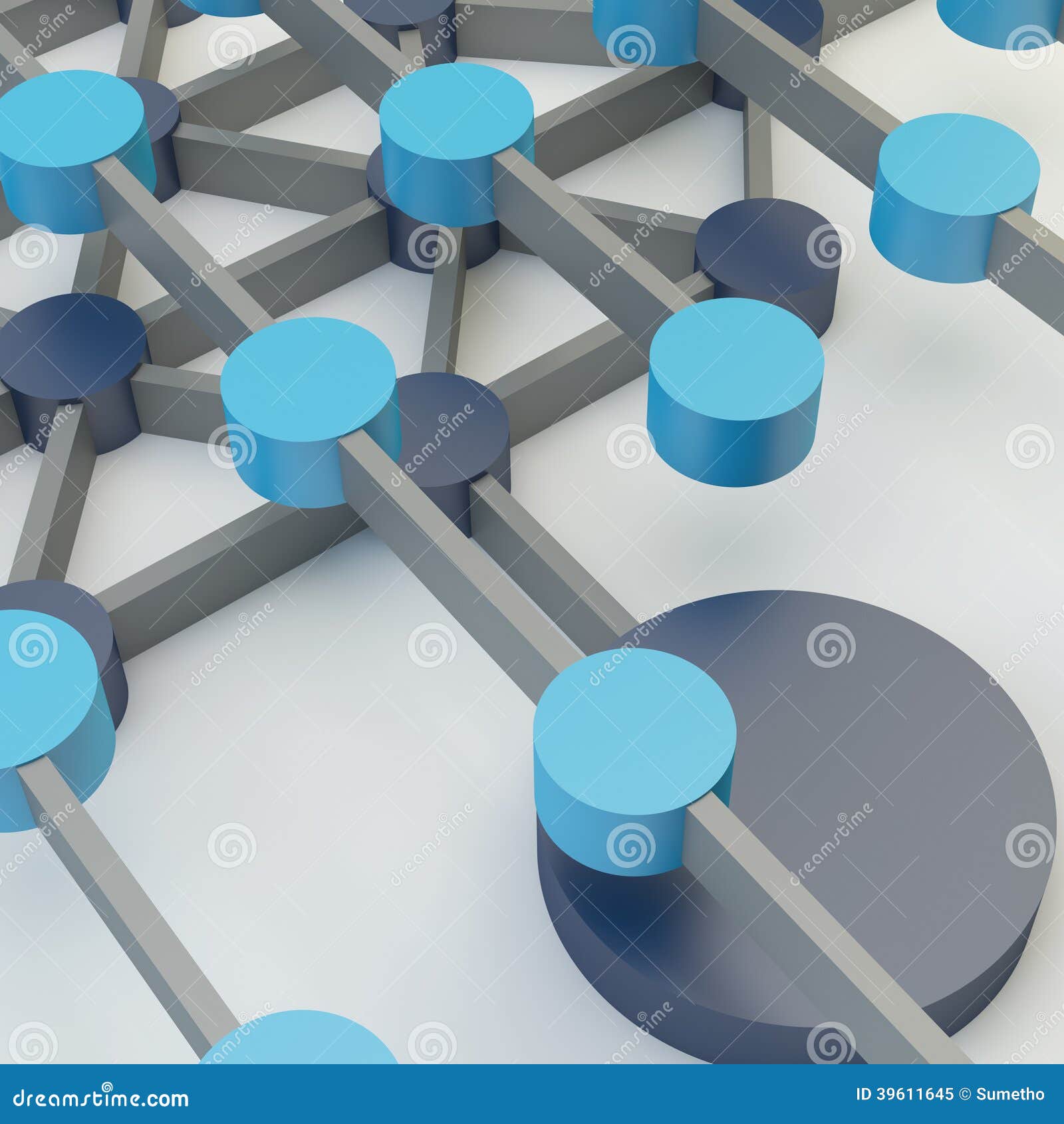 Abstract Color Blue Connection Network Stock Illustration ...