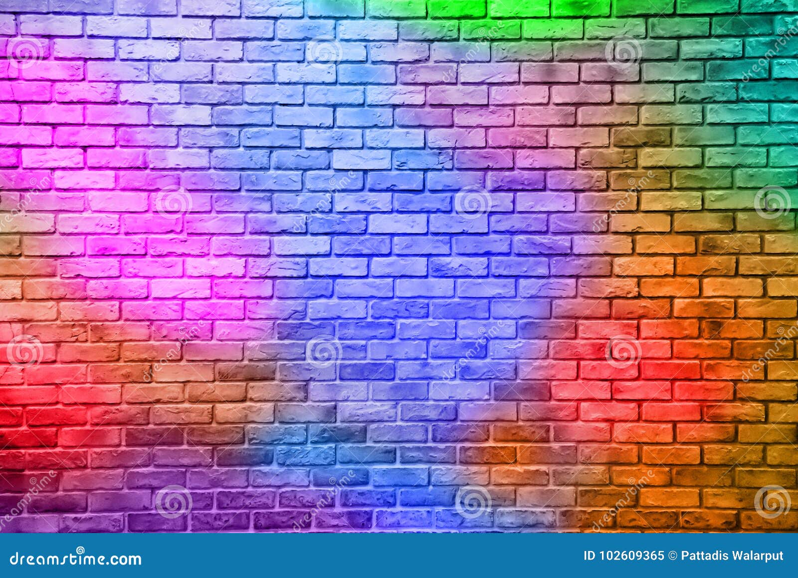 Abstract Color Brick Wall Background. Stock Image - Image of copy ...