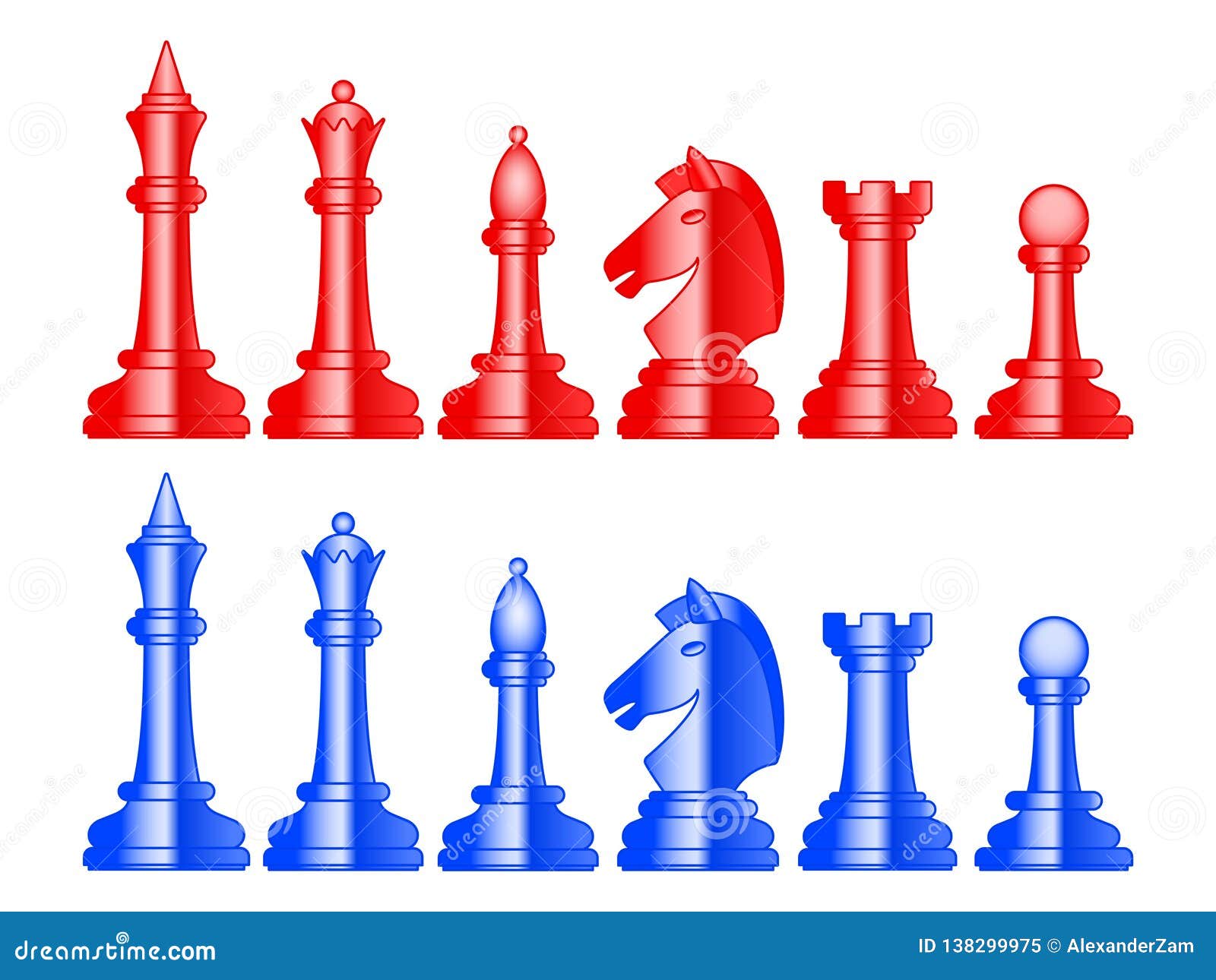 Abstract color chess set stock vector. Illustration of objects - 138299975