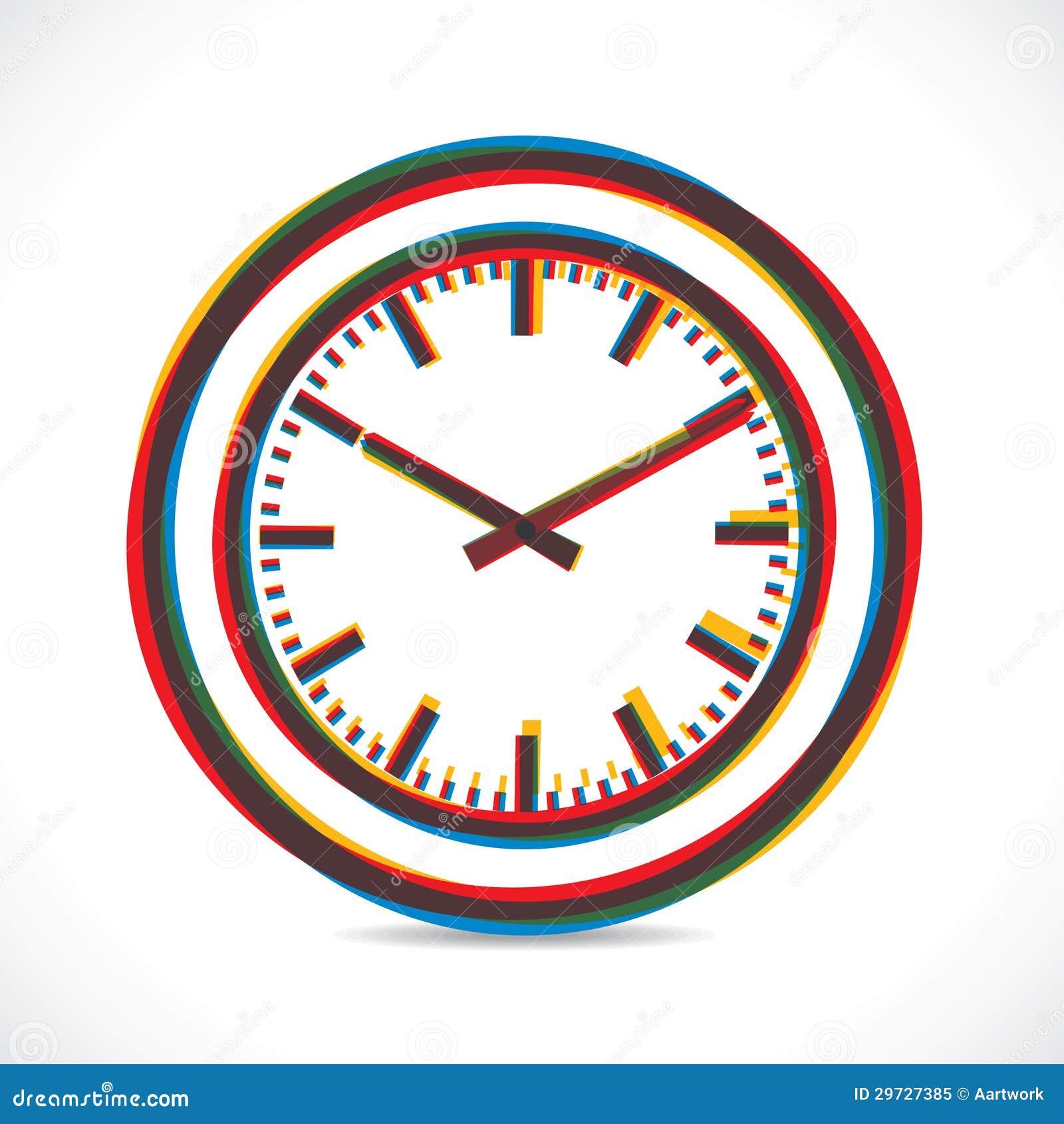 Abstract clock stock vector. Illustration of running - 29727385