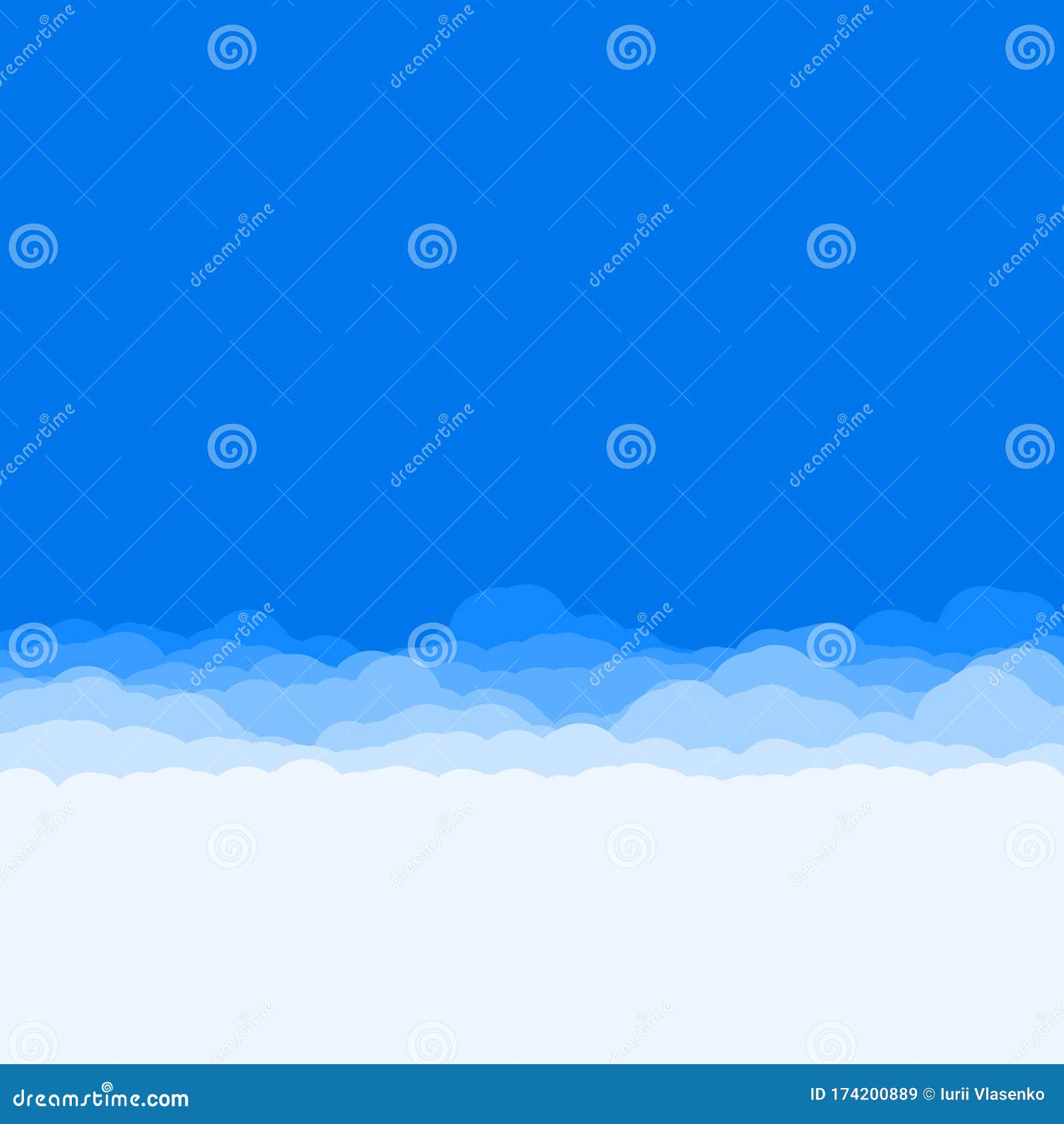 Abstract Color Clouds Sky Generative Art Background Illustration Stock ...