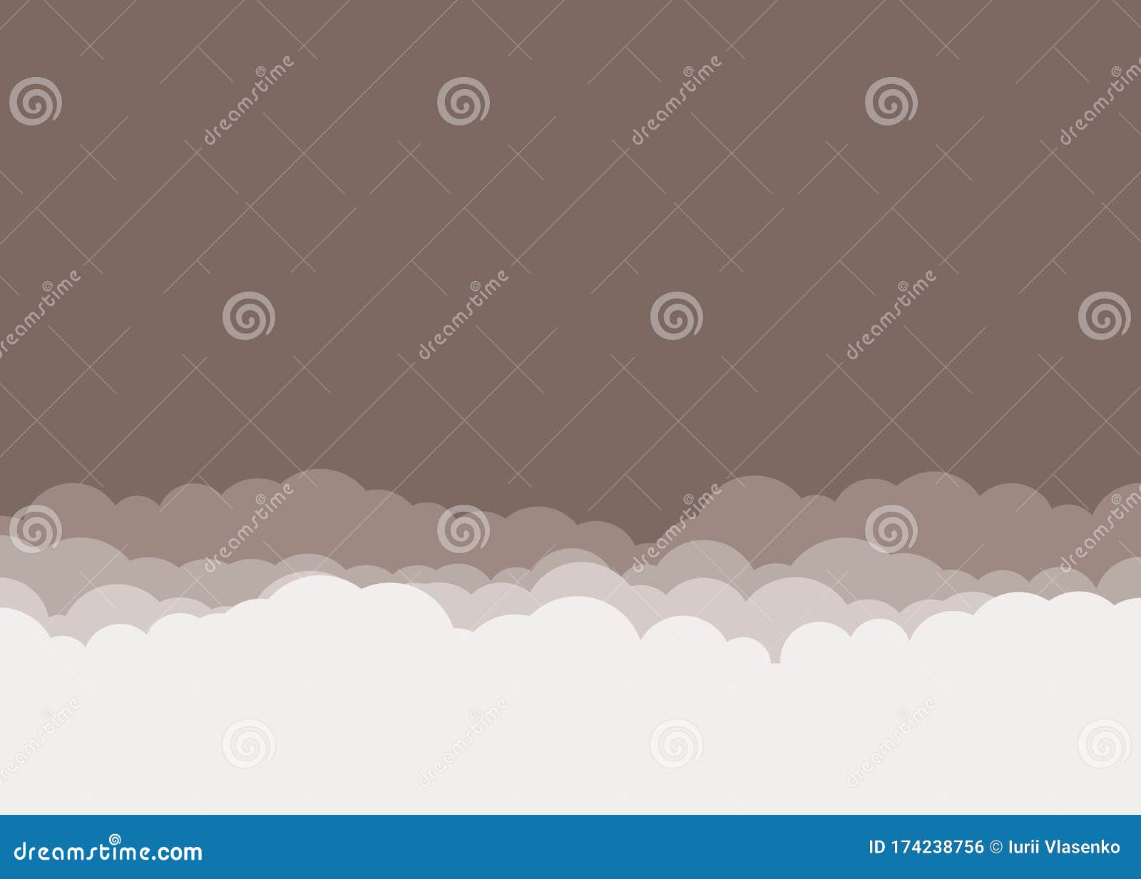 Abstract Color Clouds Sky Generative Art Background Illustration Stock ...
