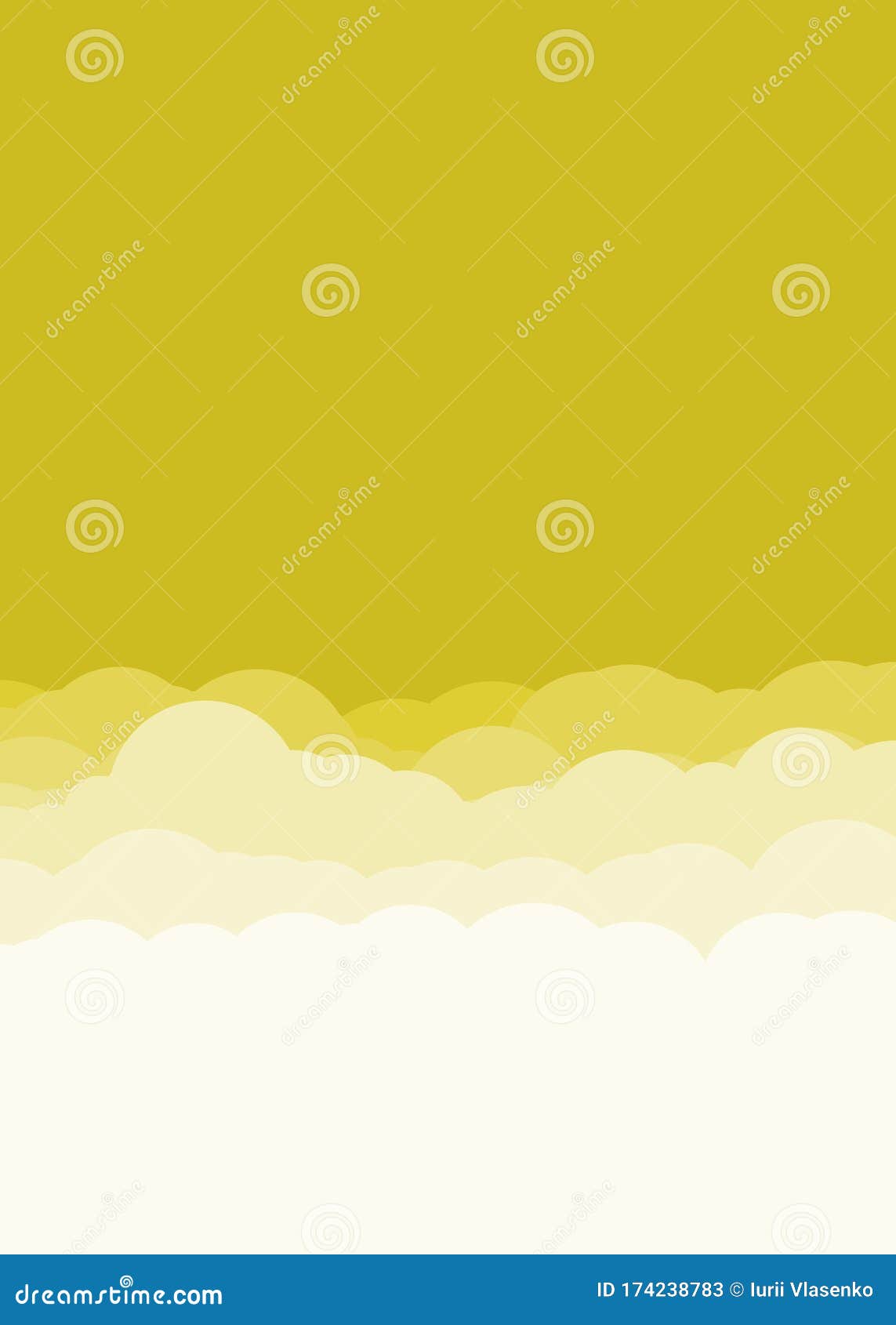 Abstract Color Clouds Sky Generative Art Background Illustration Stock ...