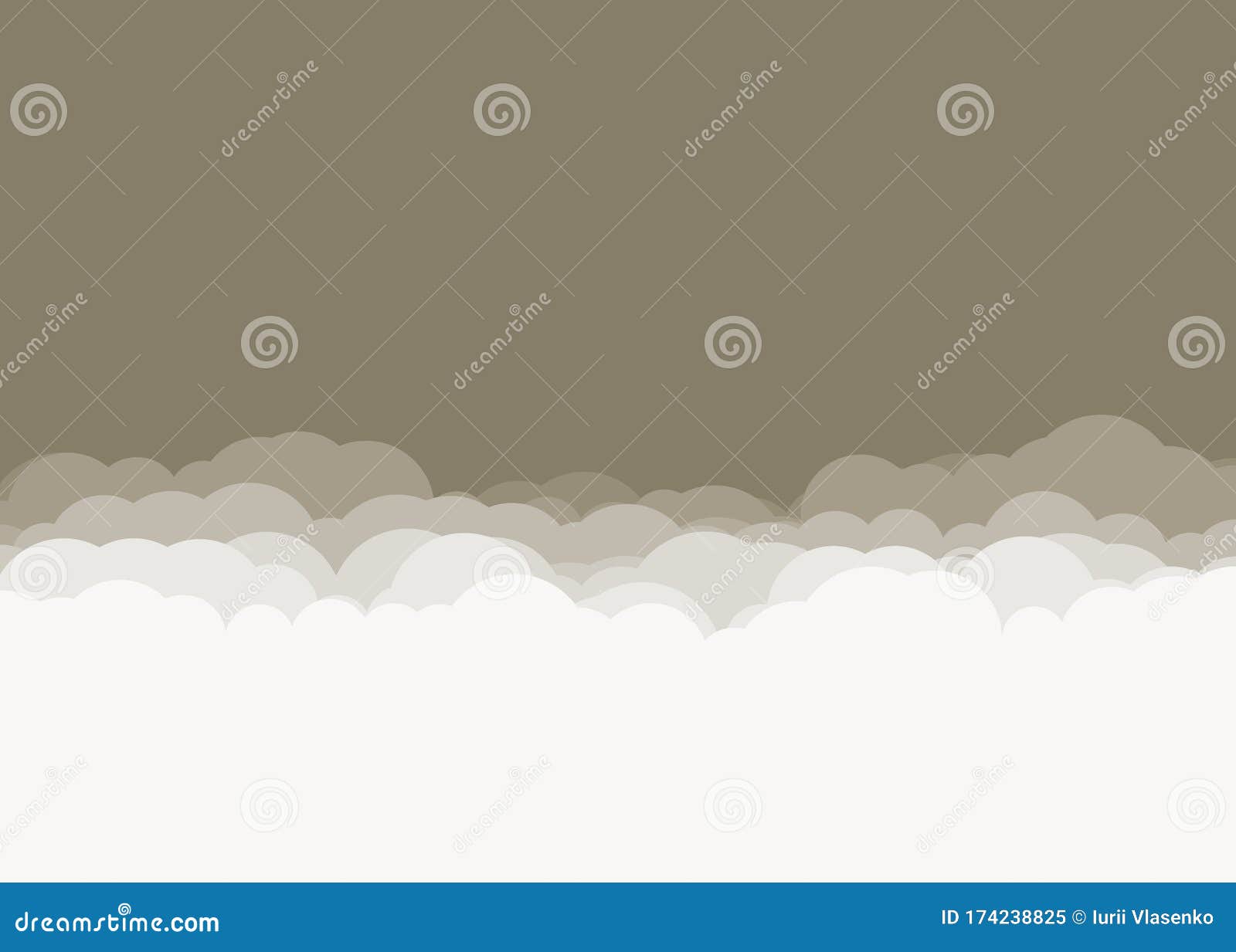 Abstract Color Clouds Sky Generative Art Background Illustration Stock ...