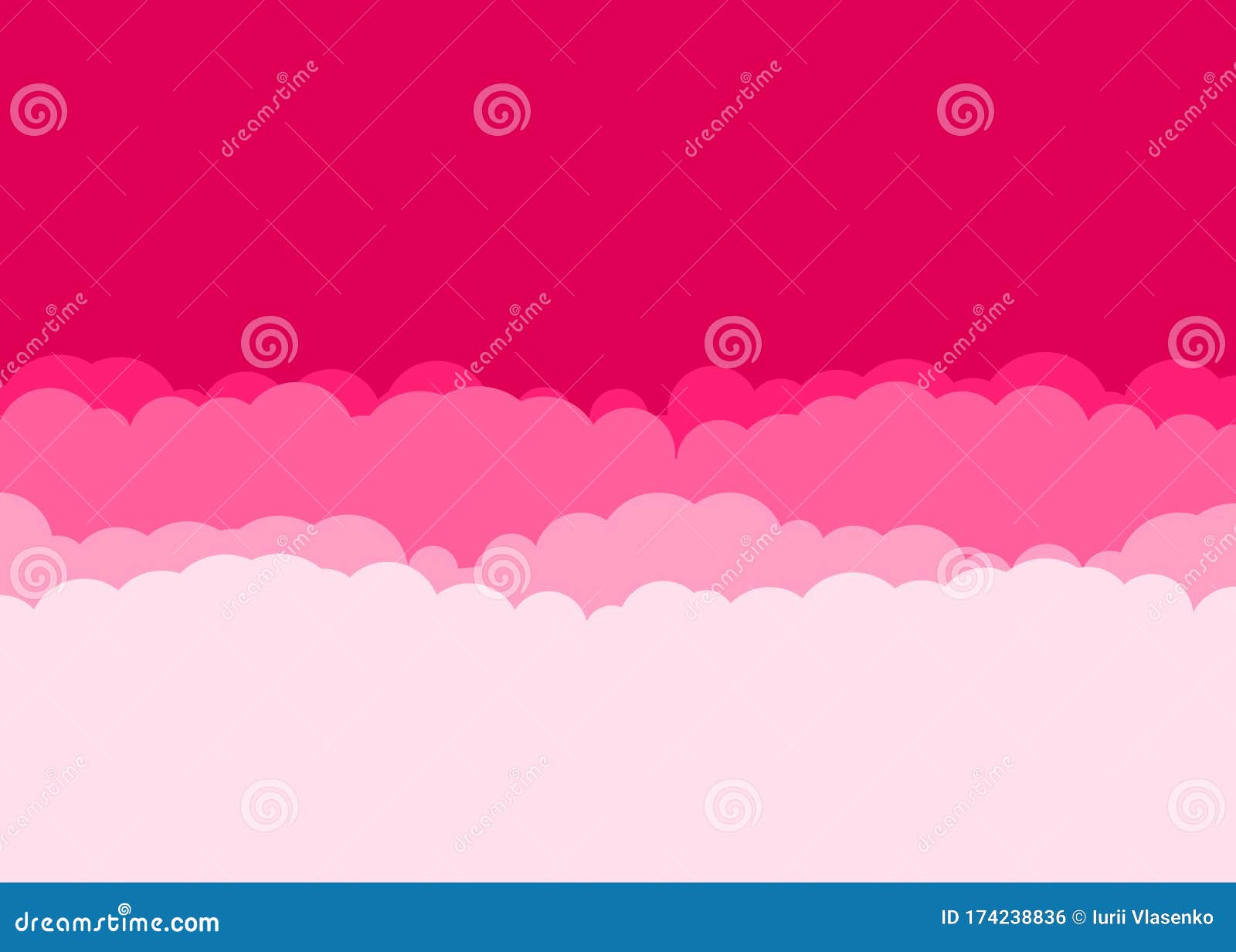 Abstract Color Clouds Sky Generative Art Background Illustration Stock ...
