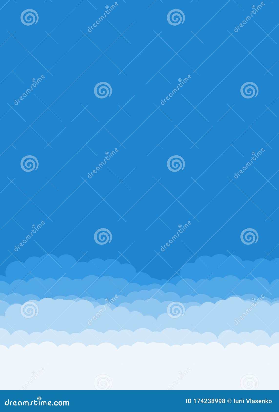 Abstract Color Clouds Sky Generative Art Background Illustration Stock ...