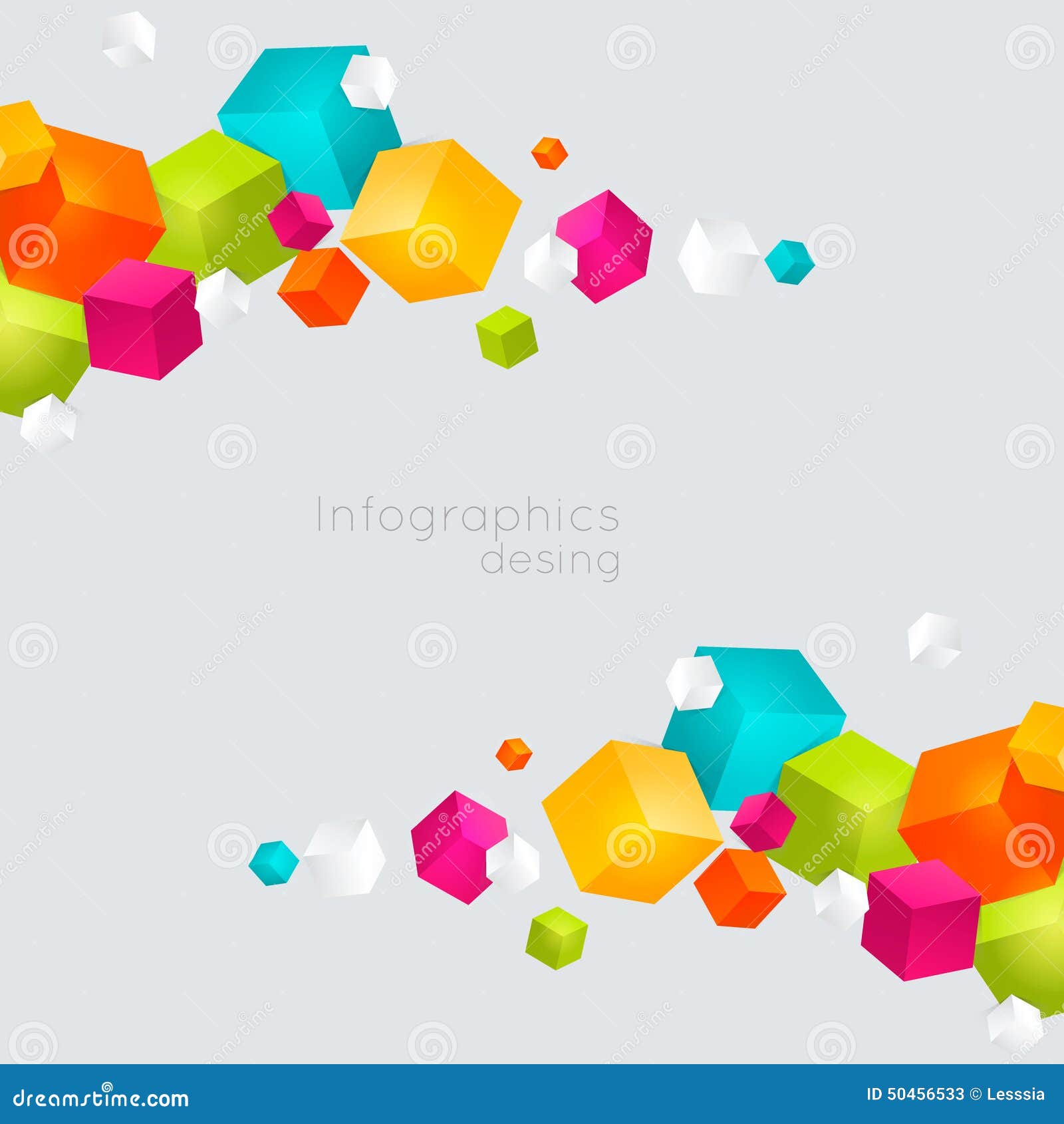 Abstract color cubes stock vector. Illustration of card - 50456533