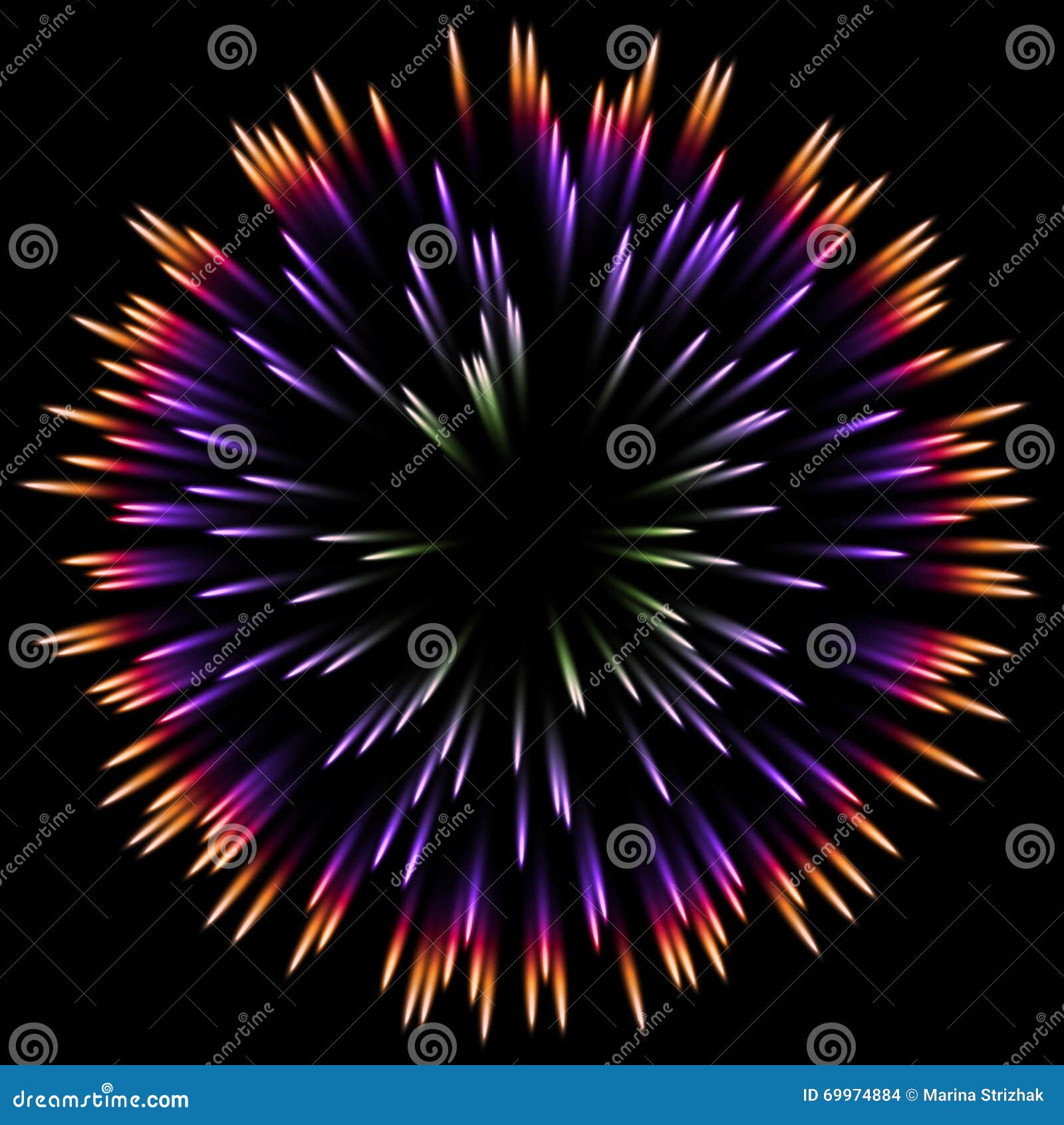 Abstract Color Design with a Burst. Vector Stock Vector - Illustration ...