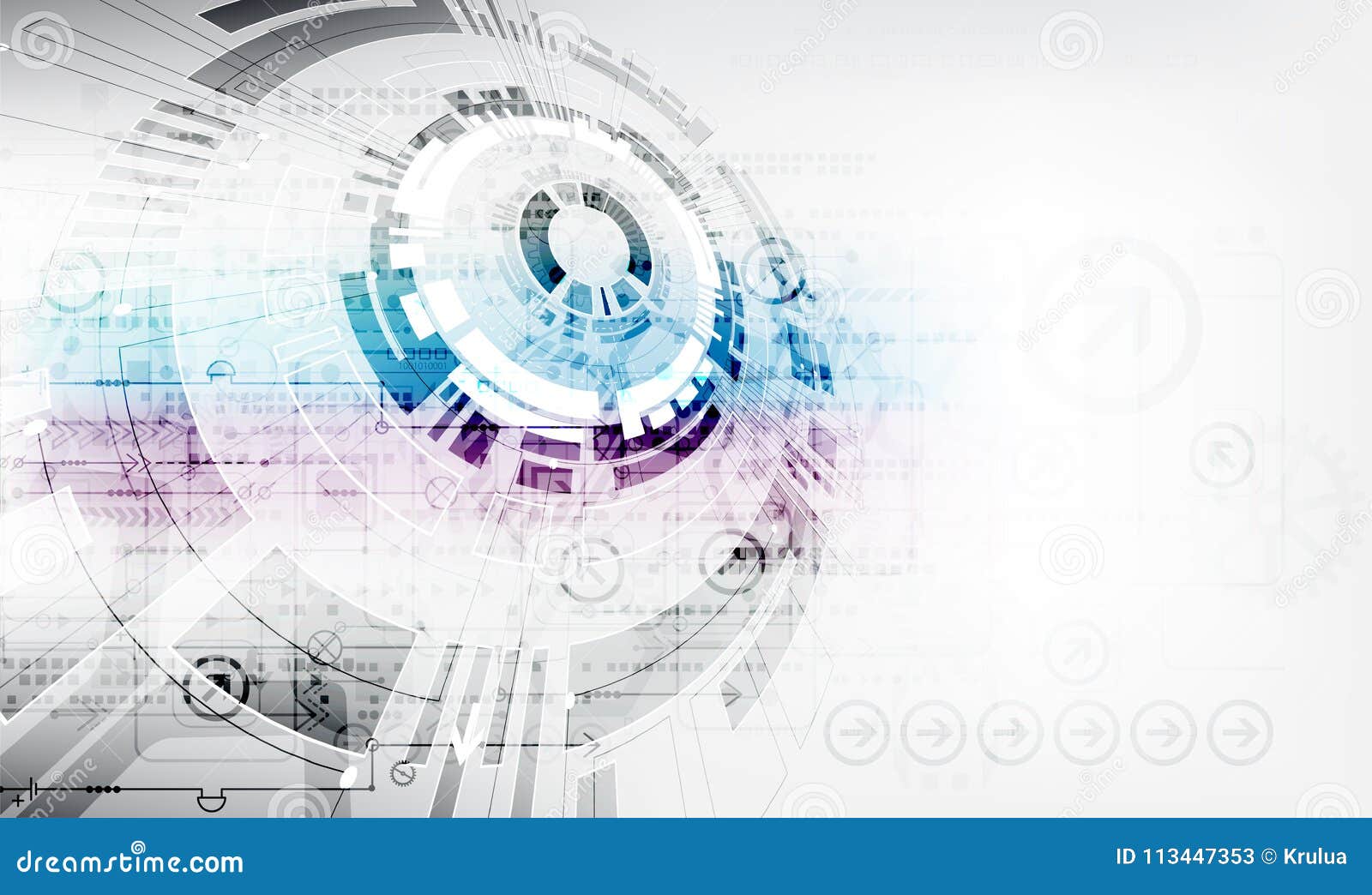 Abstract Color Digital Communication Technology Background. Stock ...