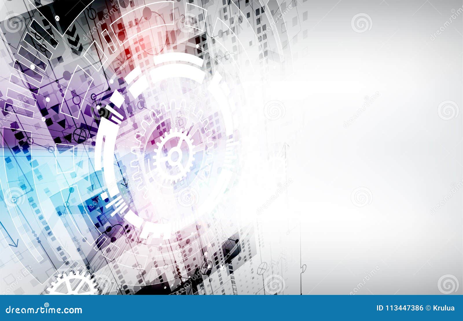 Abstract Color Digital Communication Technology Background. Stock ...