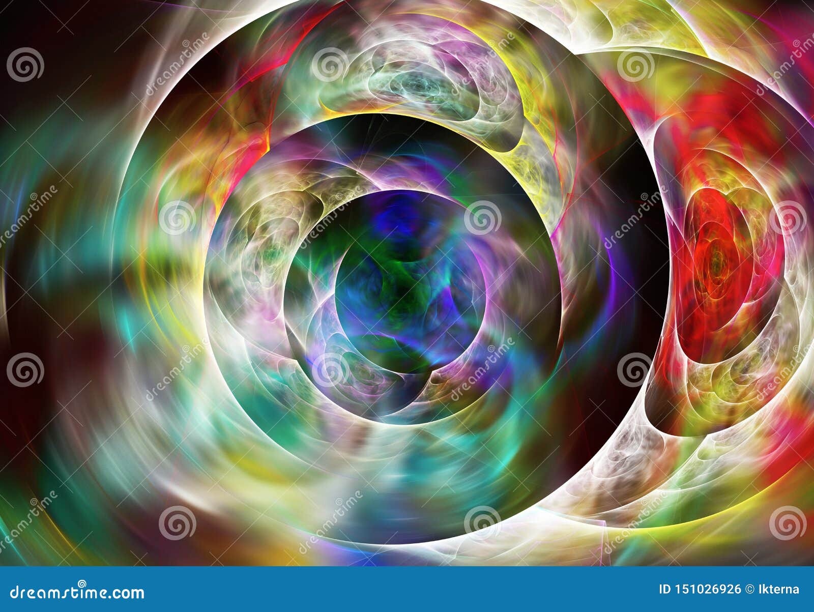 Abstract Color Dynamic Background with Lighting Effect. Fractal Art ...