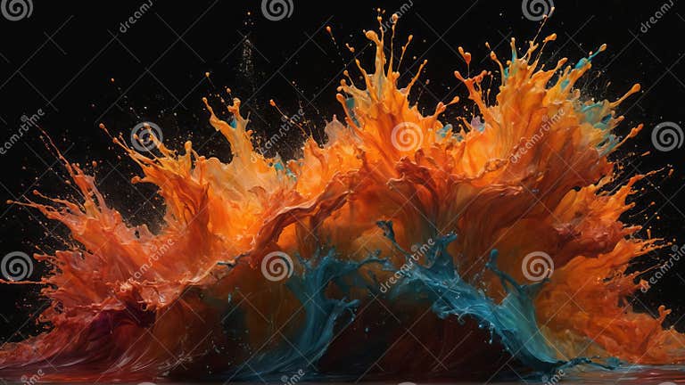 Abstract Color Explosion in Motion Stock Photo - Image of vibrant ...
