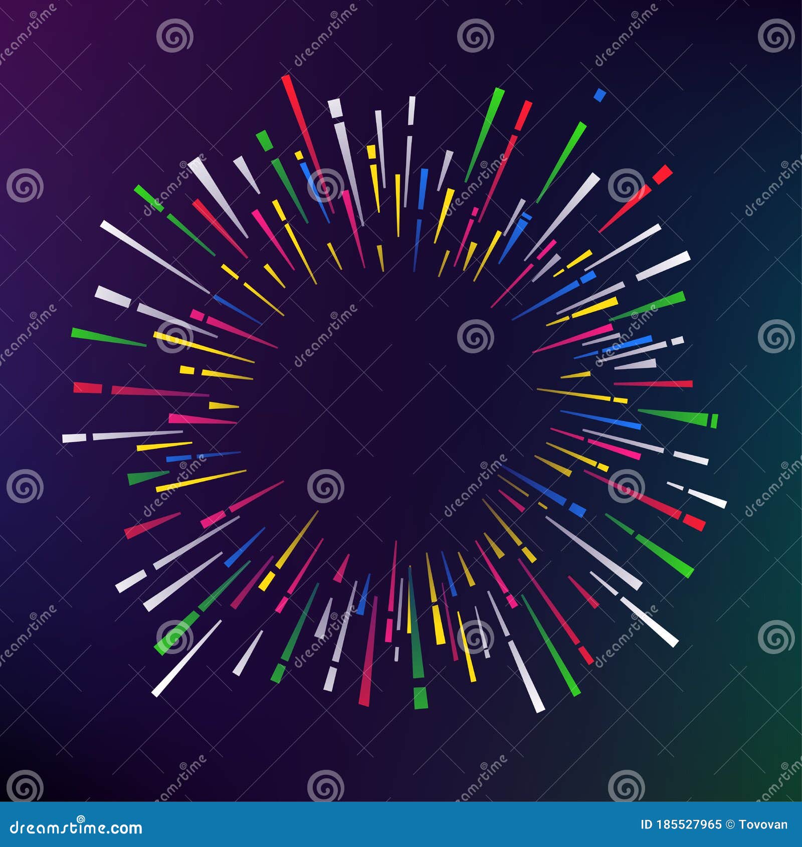 Abstract Color Firework on Dark Background Stock Vector - Illustration ...