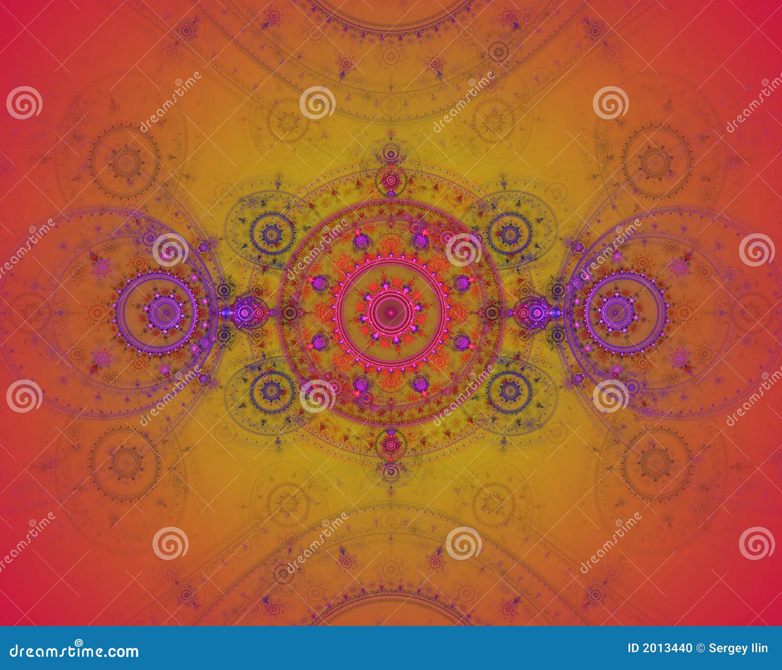 The Abstract Color Fractal Image. Stock Illustration - Illustration of ...