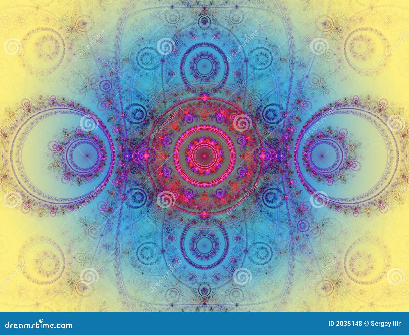 The Abstract Color Fractal Image. Stock Illustration - Illustration of ...