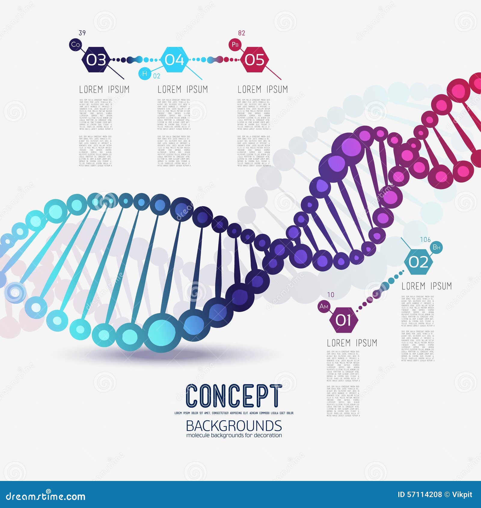Abstract Color Geometric Lattice DNA Stock Vector - Illustration of ...