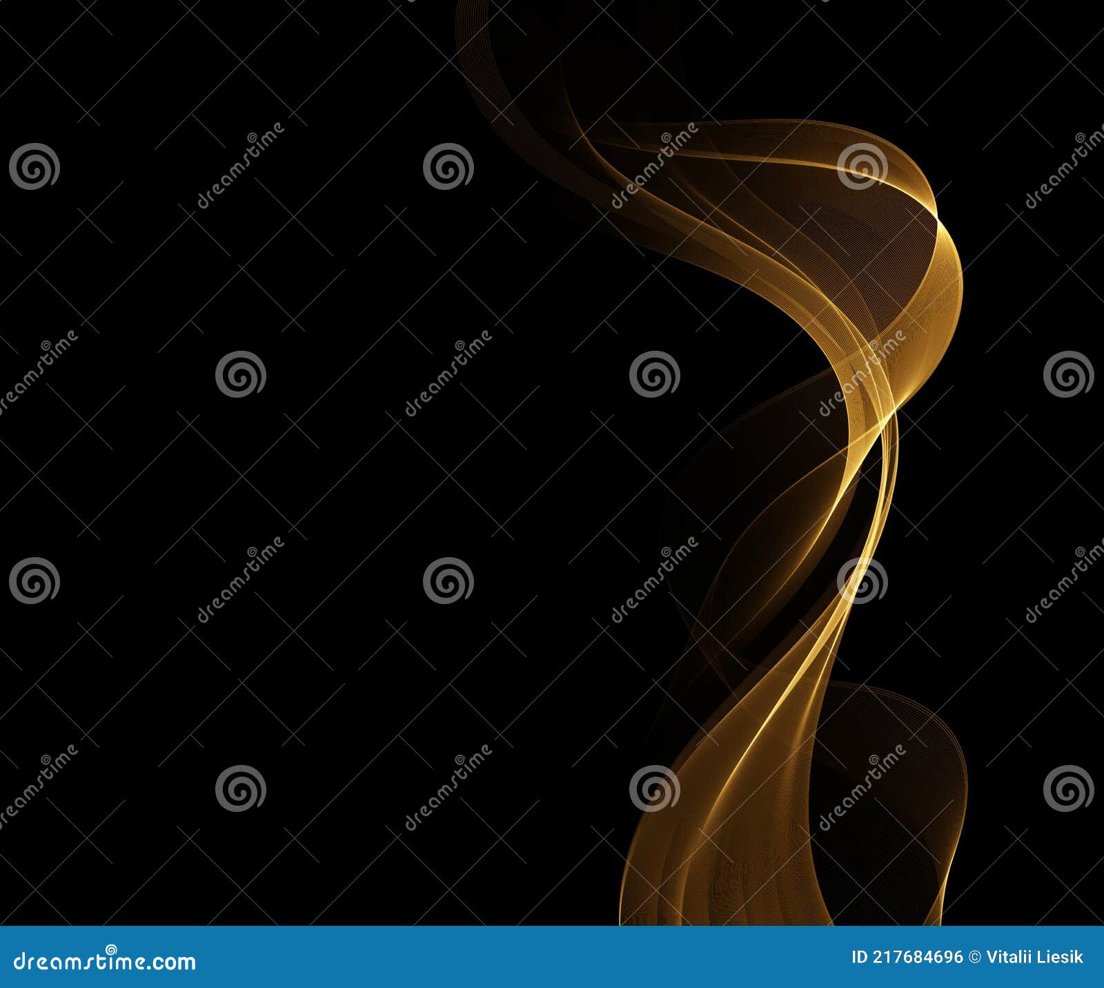 Abstract Color Gold Wave Design Element Gold Wave Flow Stock ...