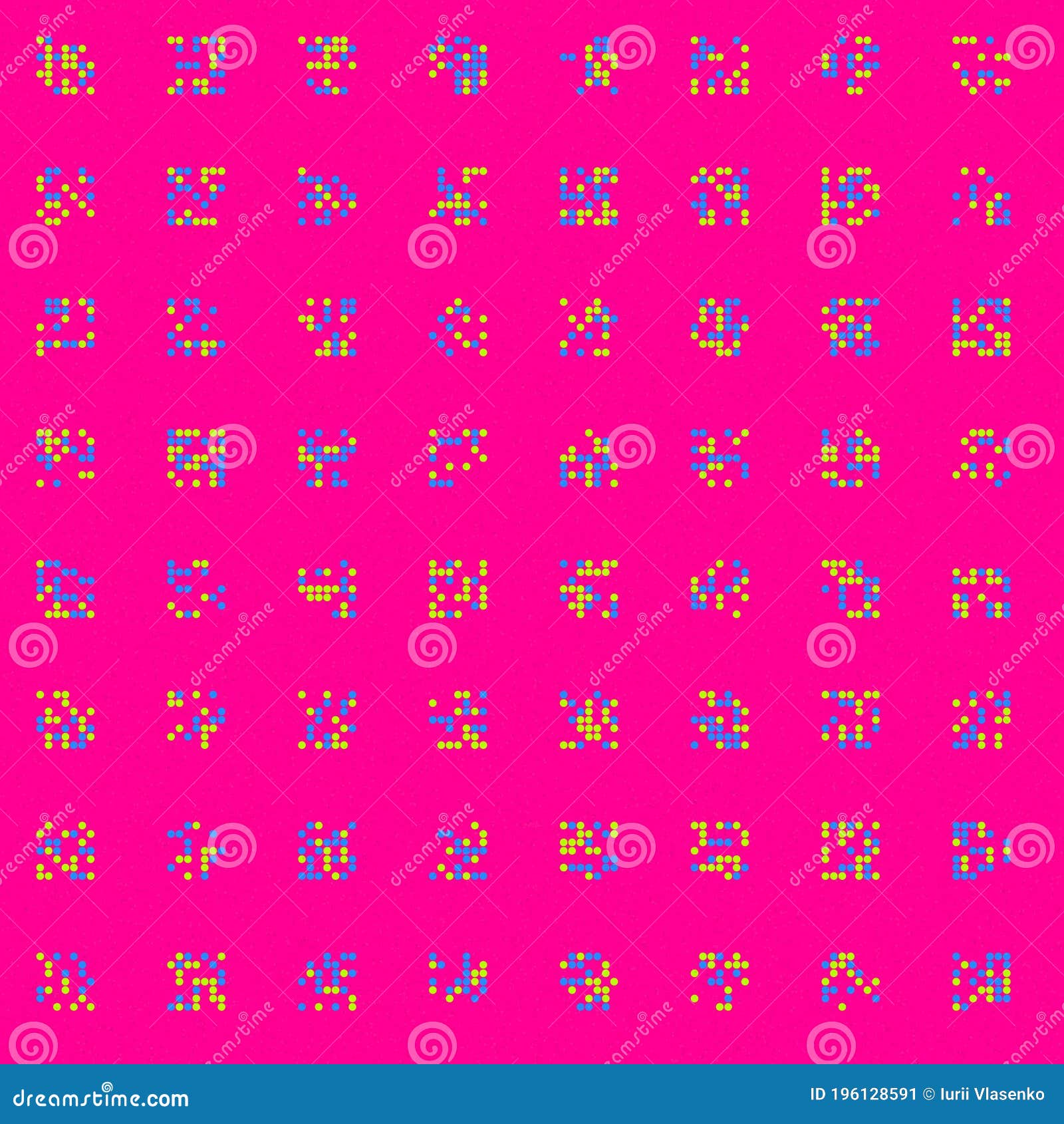 Abstract Color Halftone Dots Generative Art Background Illustration ...