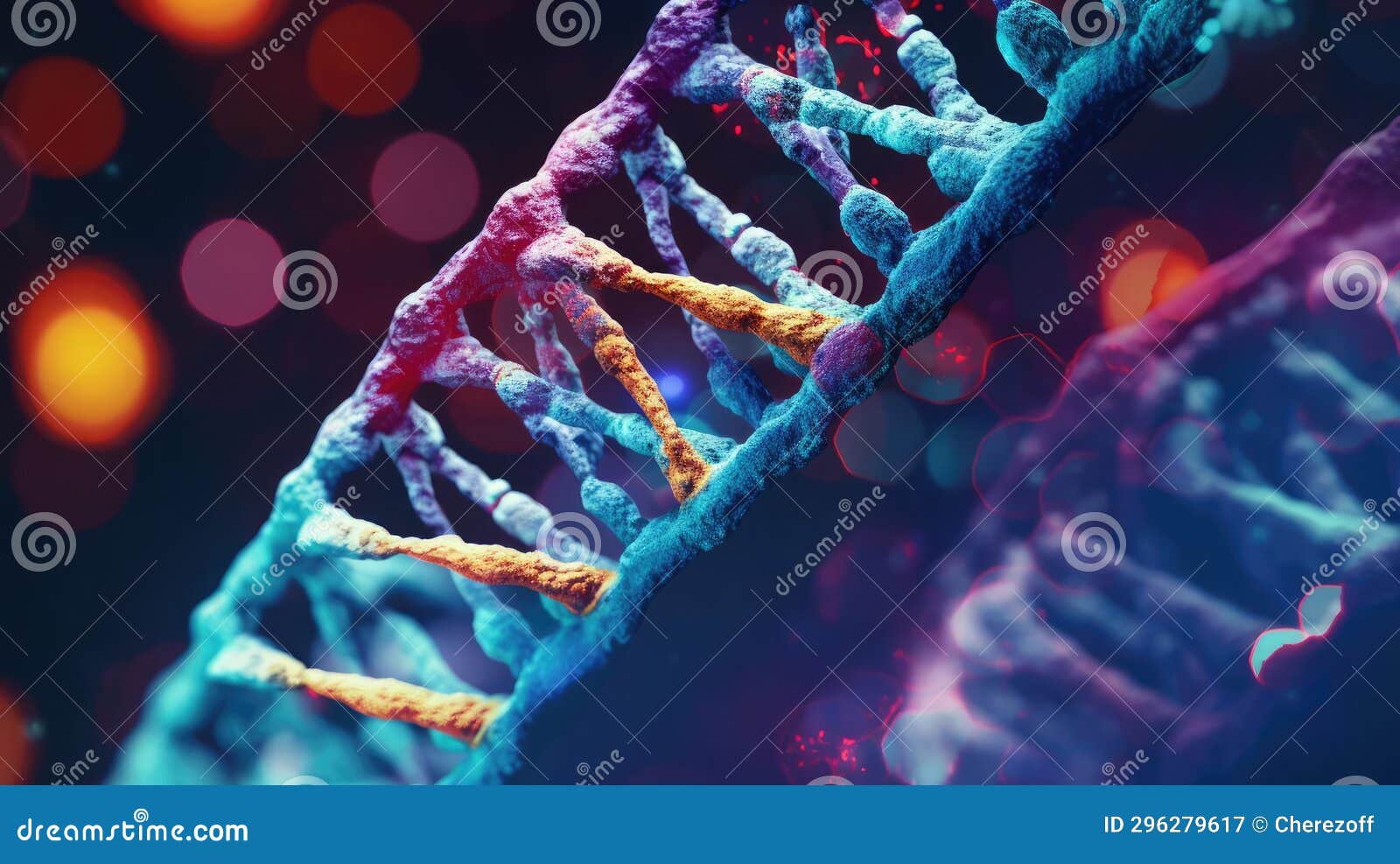 Abstract Image of DNA Strand Stock Illustration - Illustration of ...