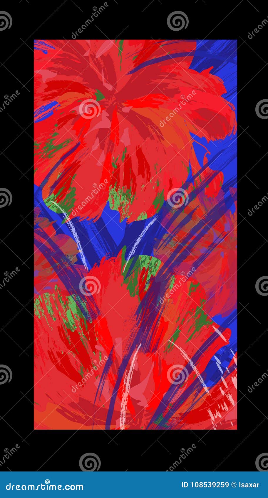 Abstract Color Image with Hibiscus Stock Vector - Illustration of ...