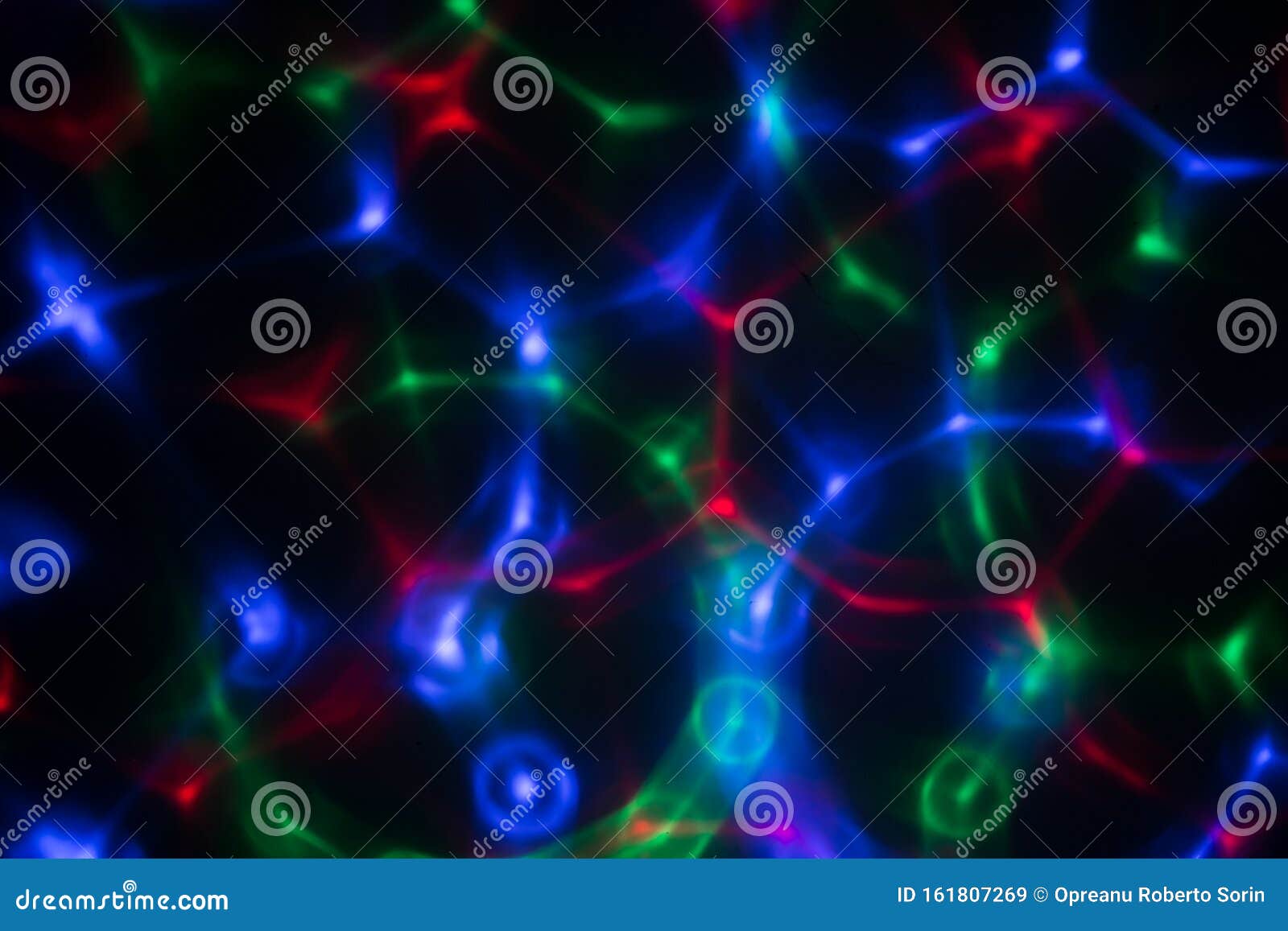 Abstract Color Light Circle on Black Background Stock Image - Image of ...
