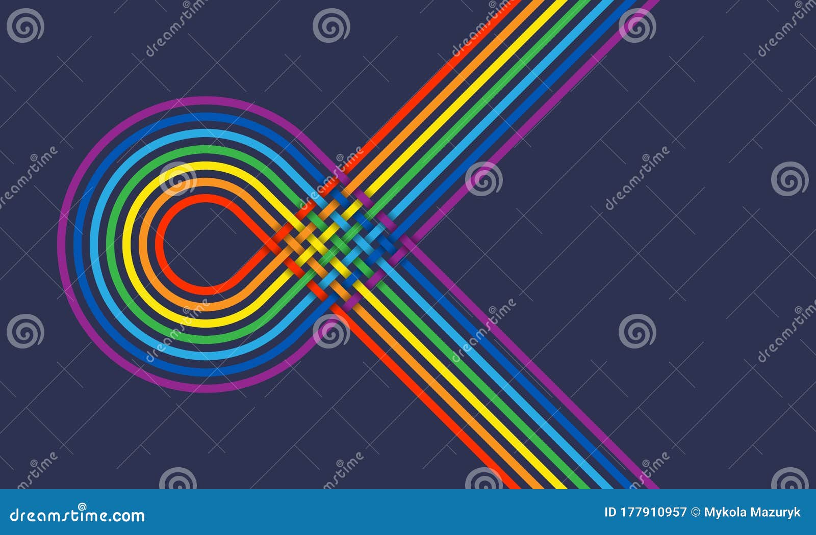 Abstract Color Lines Background. Rainbow Design Stock Vector ...