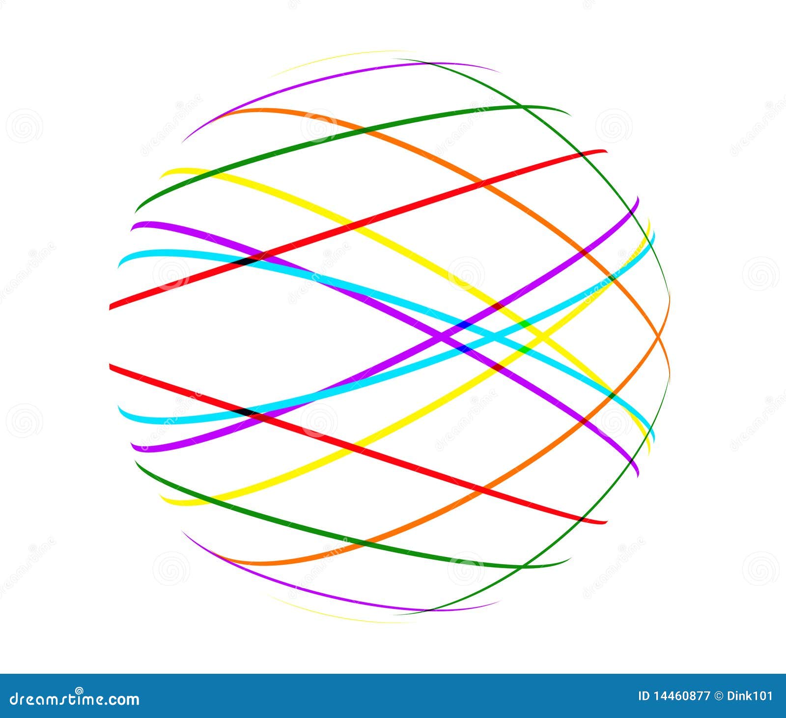 Abstract color lines ball stock illustration. Illustration of clipart ...