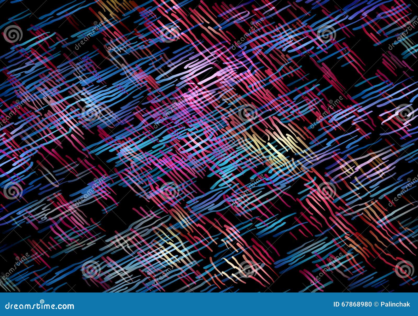 Abstract Color Lines on Dark Background Stock Illustration ...
