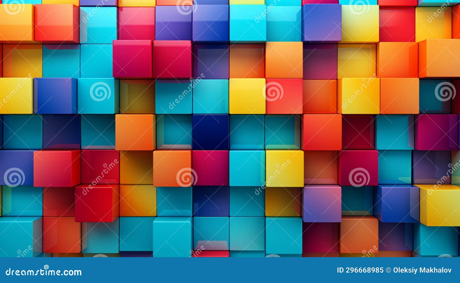 Abstract Color Metallic Blocks Data Digital Background Stock ...