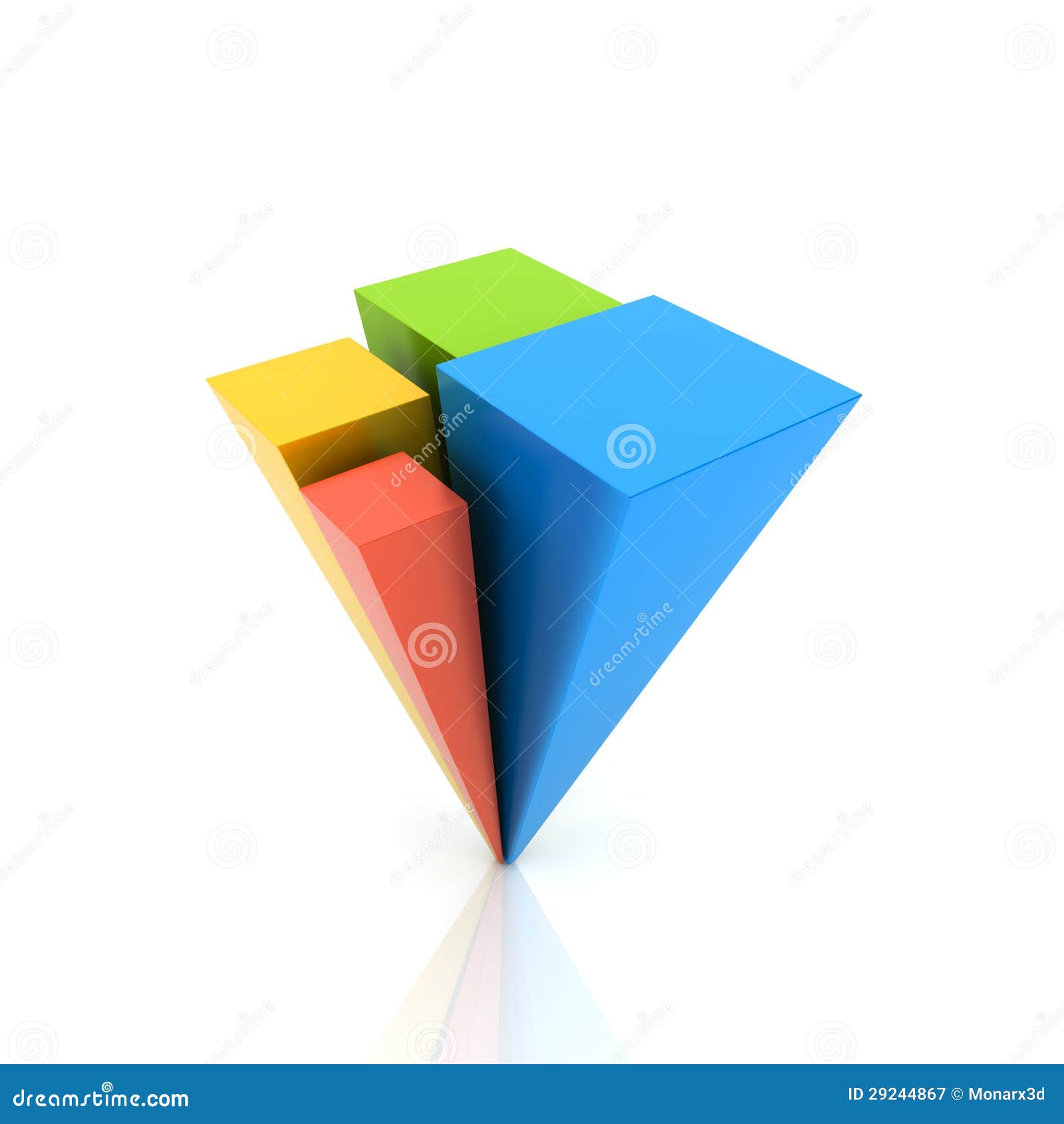 Abstract Color Metallic Symbol with 4 Elements. Stock Illustration ...