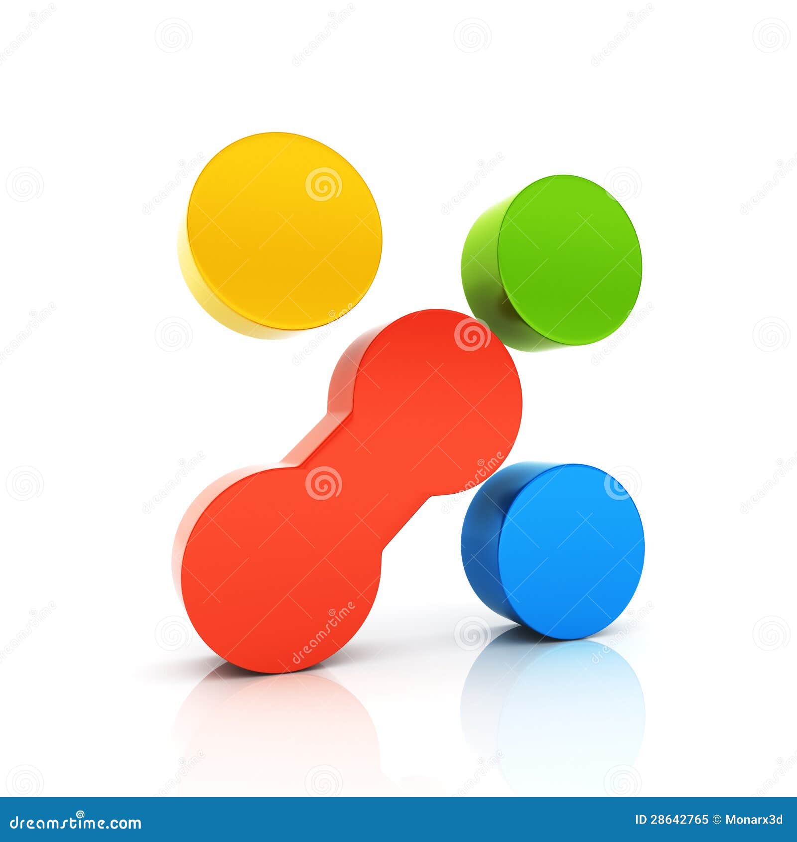 Abstract Color Metallic Symbol with Unique Element Stock Illustration ...