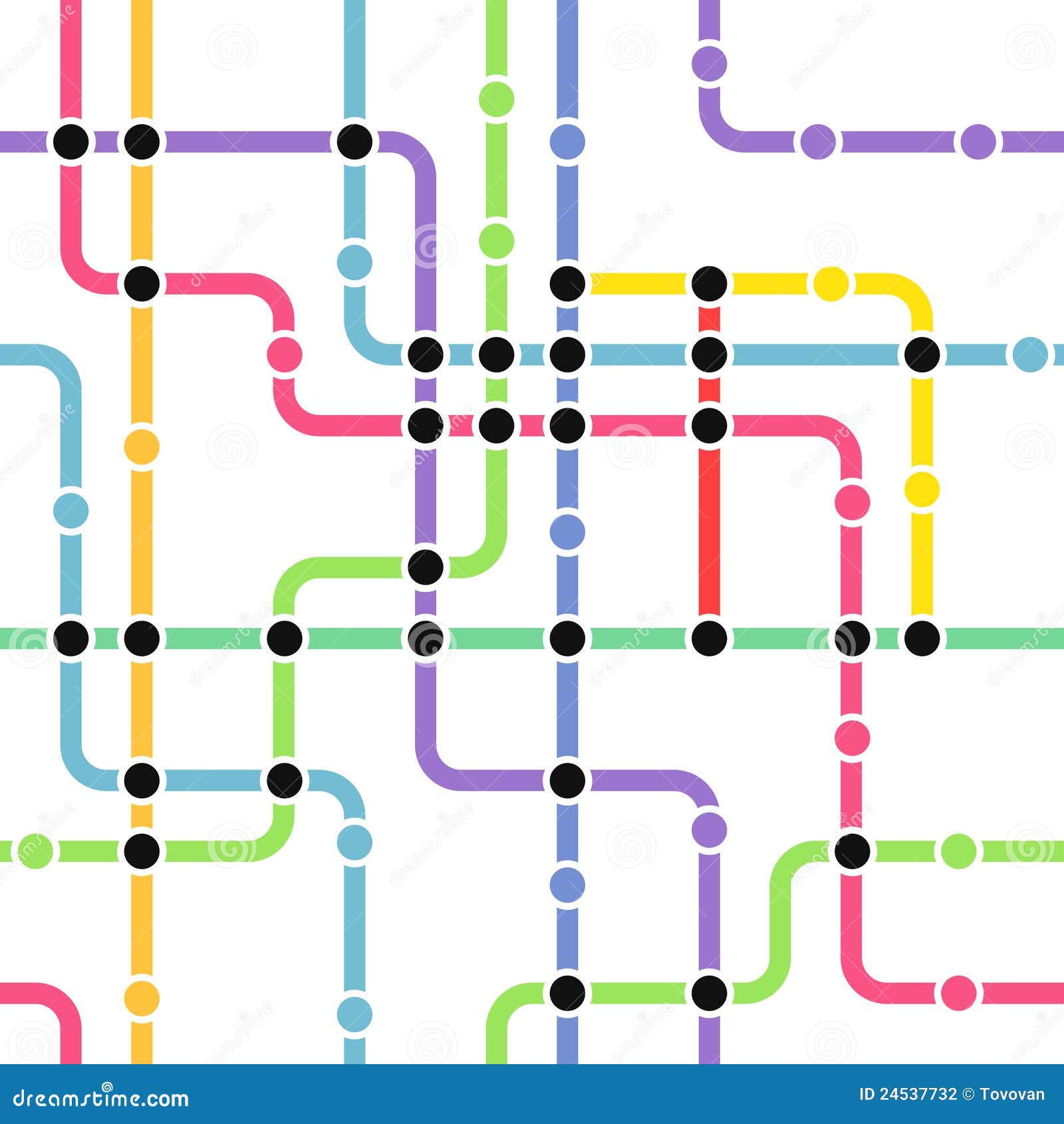 Abstract Color Metro Scheme Stock Vector - Illustration of point ...