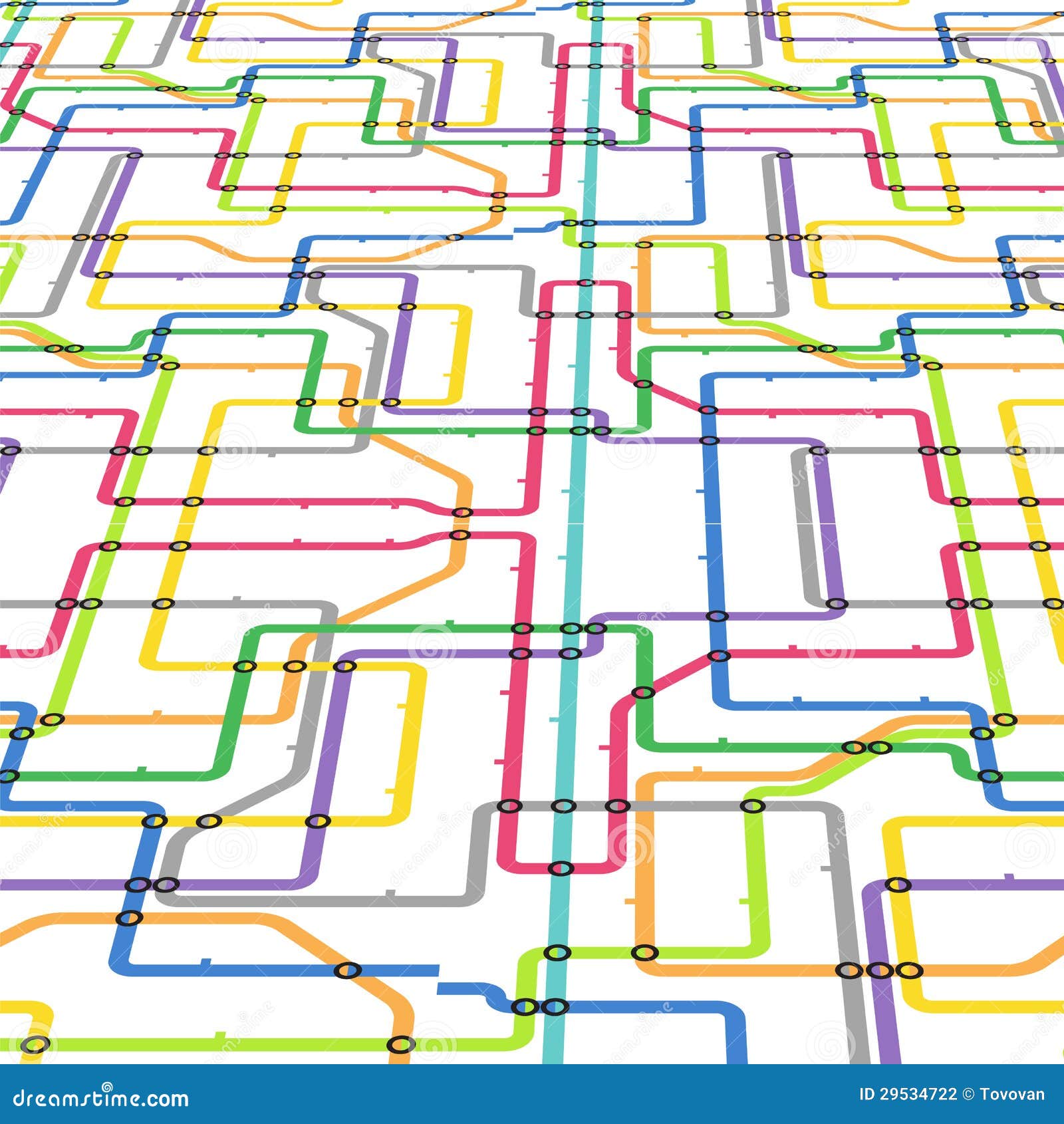 Abstract Color Metro Scheme Stock Vector - Illustration of repeating ...