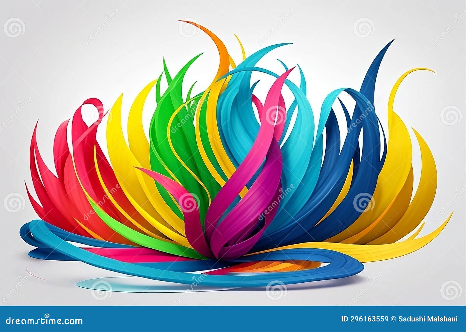 Abstract Color Mixed Tangled Line Background Stock Illustration ...