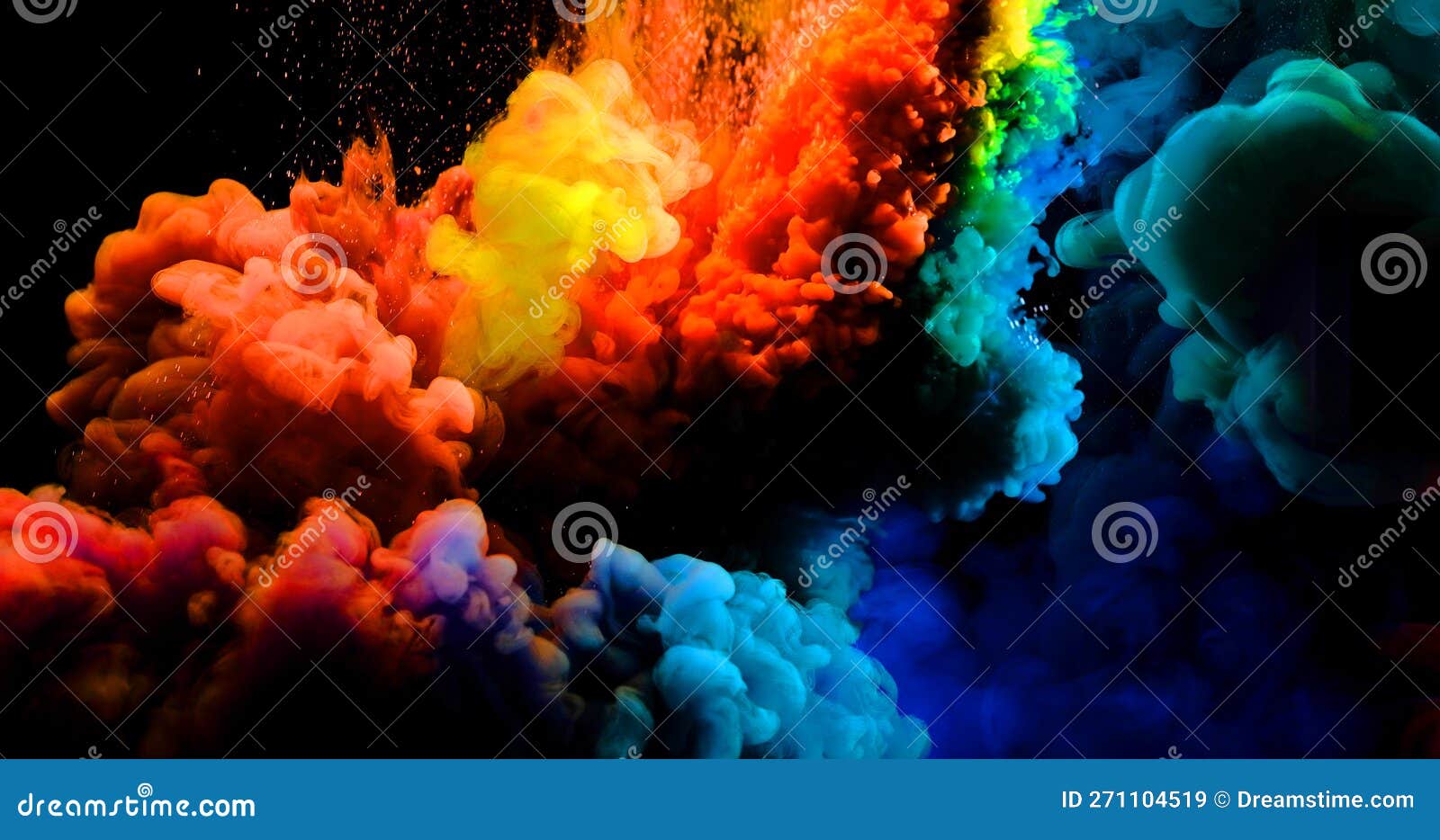 Abstract Color Paint Splash Isolated on White Background, Splash of ...