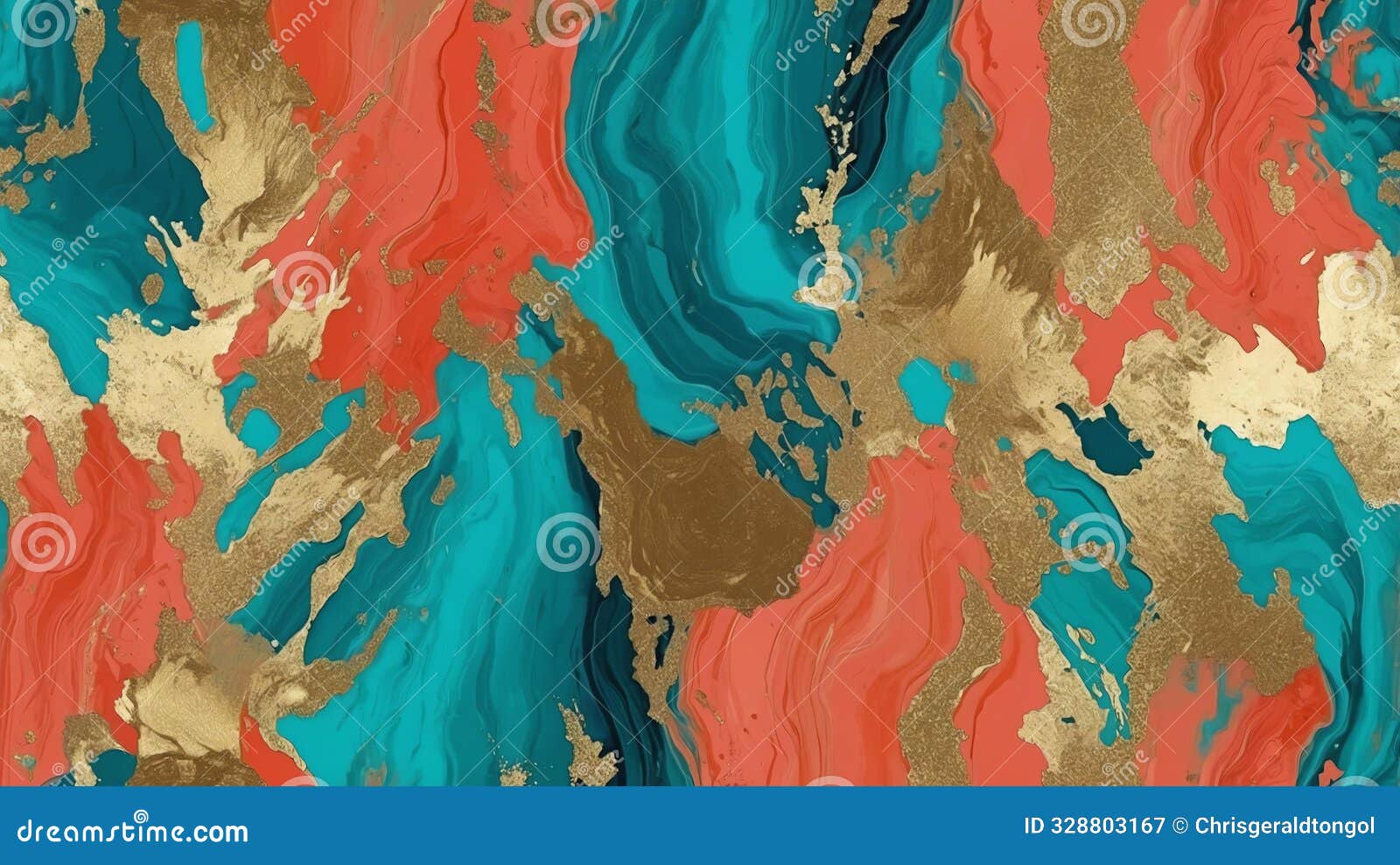 Abstract Color Palette Wallpaper with Coral Turquoise Ai Generated ...