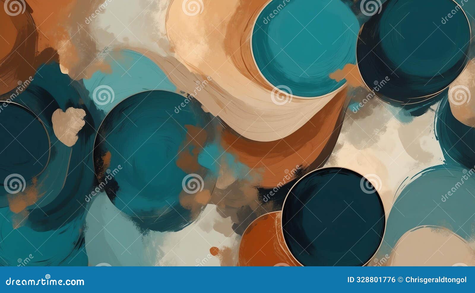 Abstract Color Palette Wallpaper with Deep Teal Burnt Ai Generated ...