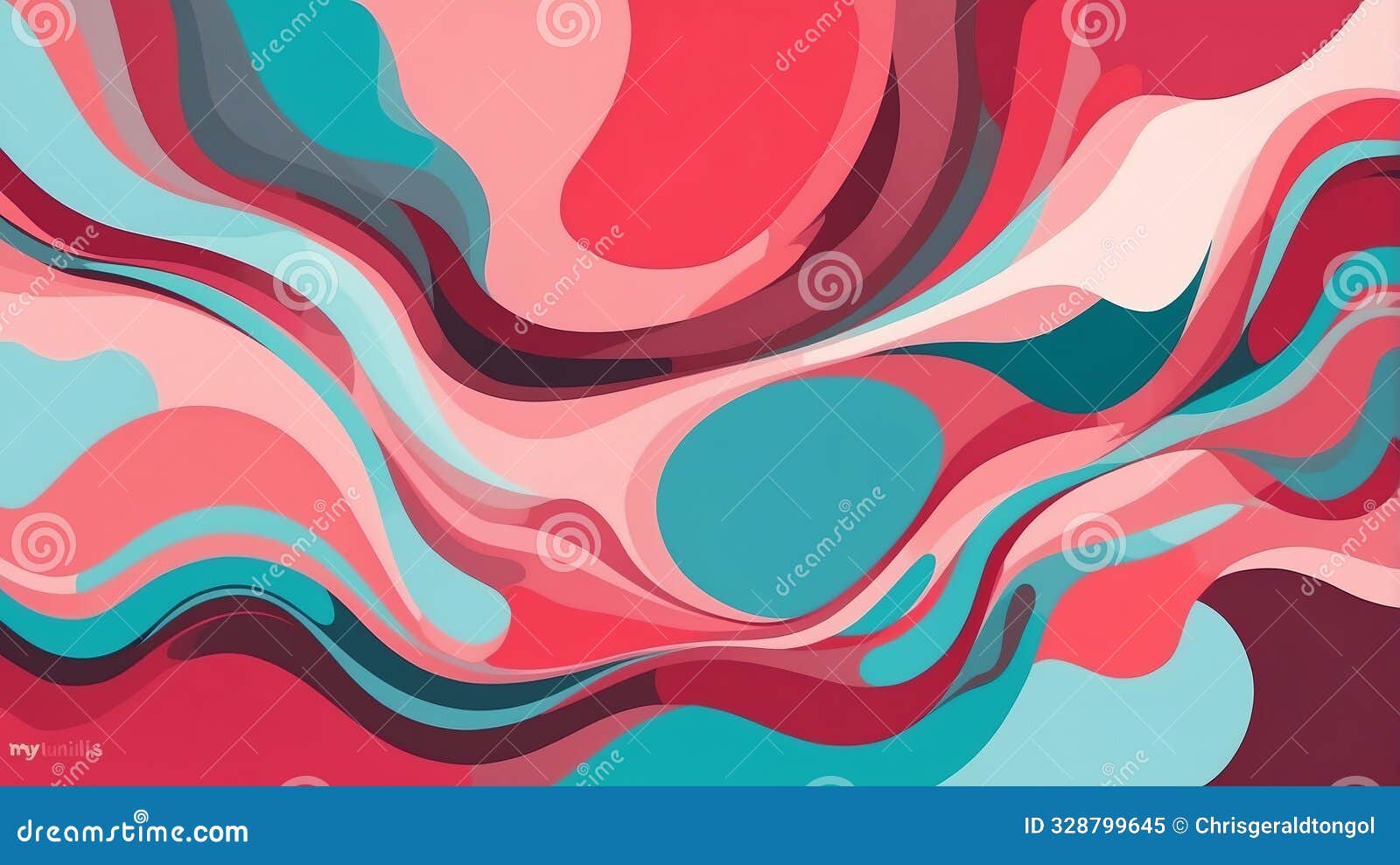 Abstract Color Palette Wallpaper with Ruby Red Coral P Ai Generated ...