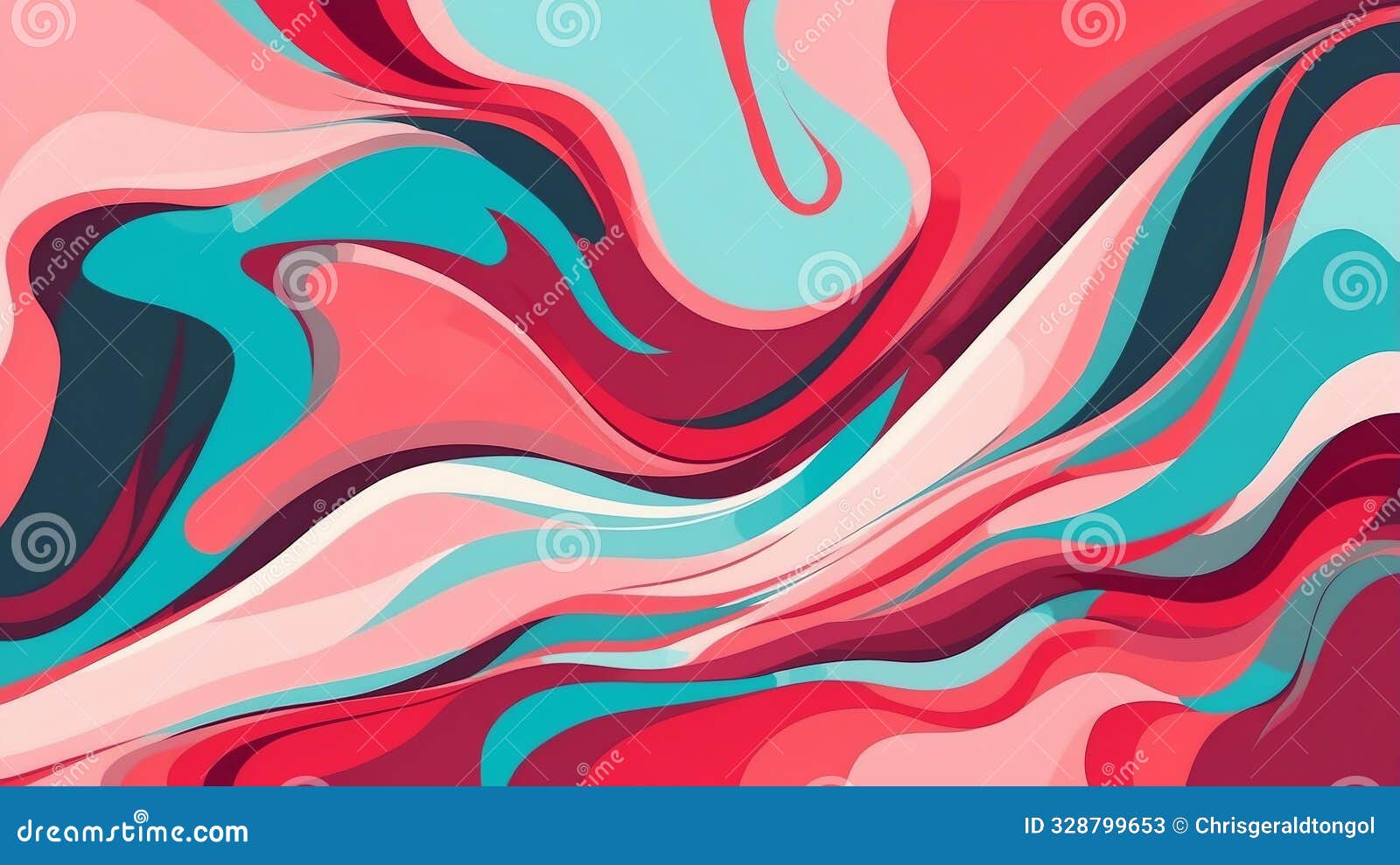 Abstract Color Palette Wallpaper with Ruby Red Coral P Ai Generated ...