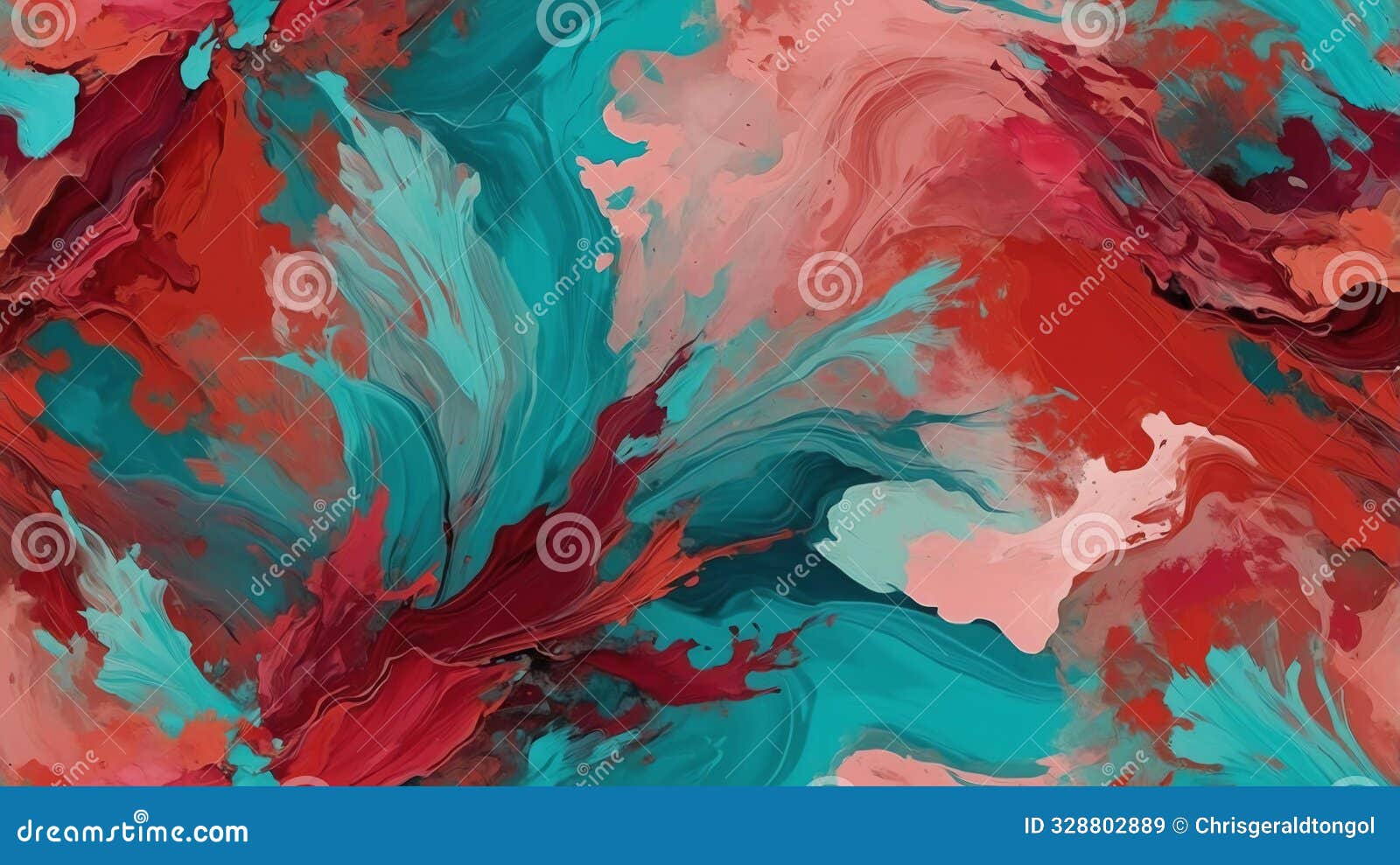 Abstract Color Palette Wallpaper with Ruby Red Coral P Ai Generated ...