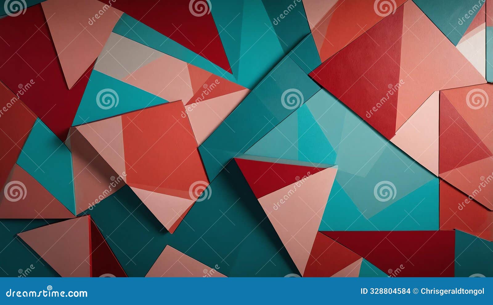 Abstract Color Palette Wallpaper with Ruby Red Coral P Ai Generated ...