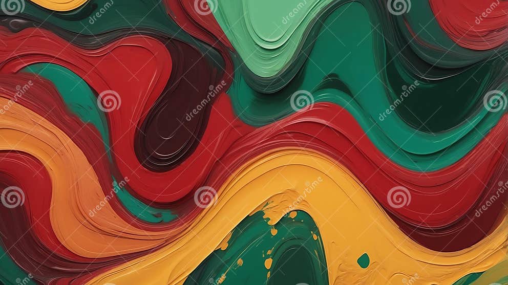 Abstract Color Palette Wallpaper with Ruby Red Mustard Ai Generated ...
