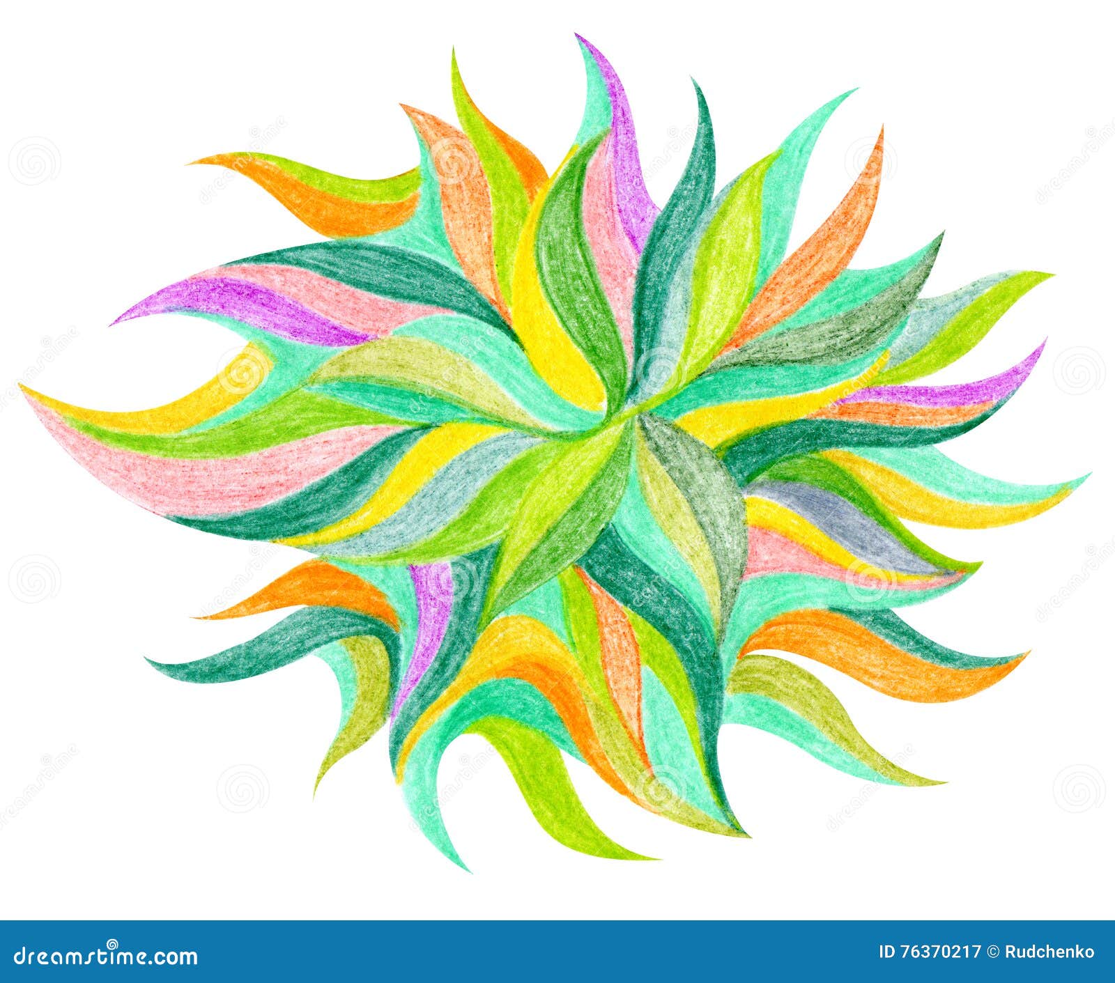 Abstract color pencil draw stock illustration. Illustration of handmade ...