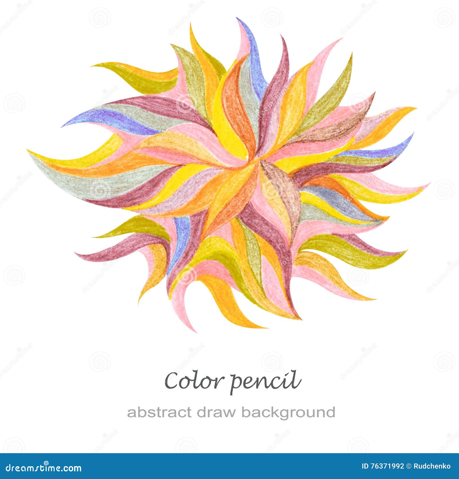 Abstract color pencil draw stock illustration. Illustration of creative ...