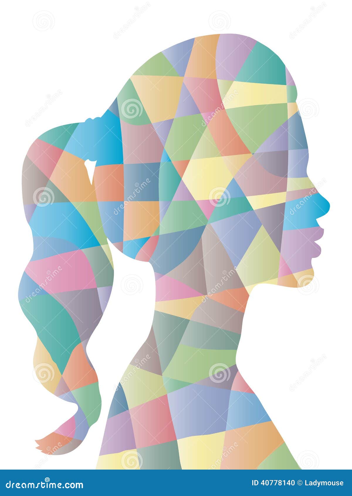 Abstract Color Polygon Woman Shape Stock Vector - Illustration of ...