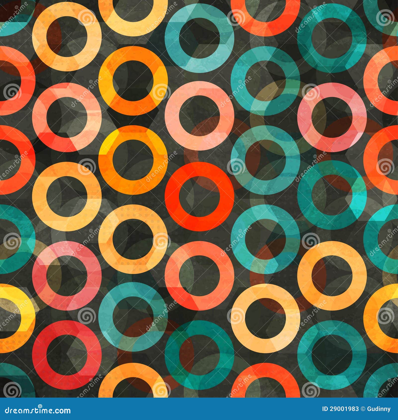 Abstract Color Rings Seamless Stock Vector - Illustration of pink ...