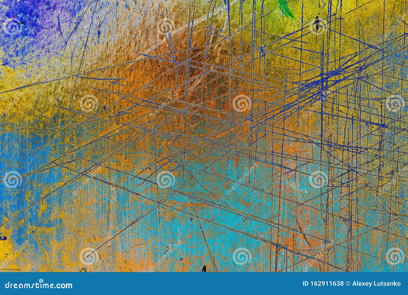 Abstract Color Scratch Background in Rainbow Style Stock Illustration ...